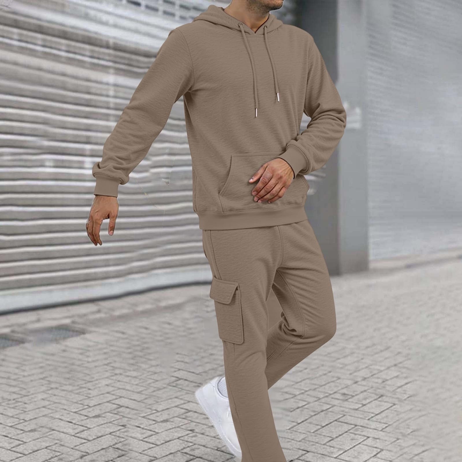 Fanxing Mens Track Suits 2 Piece Set Hoodie and Sweatpants Matching ...