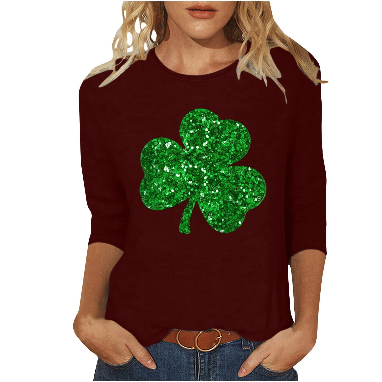 Fanxing St Patricks Day Accessories St. Patrick's Day T Shirt for Women Loose Casual Summer Tops ...