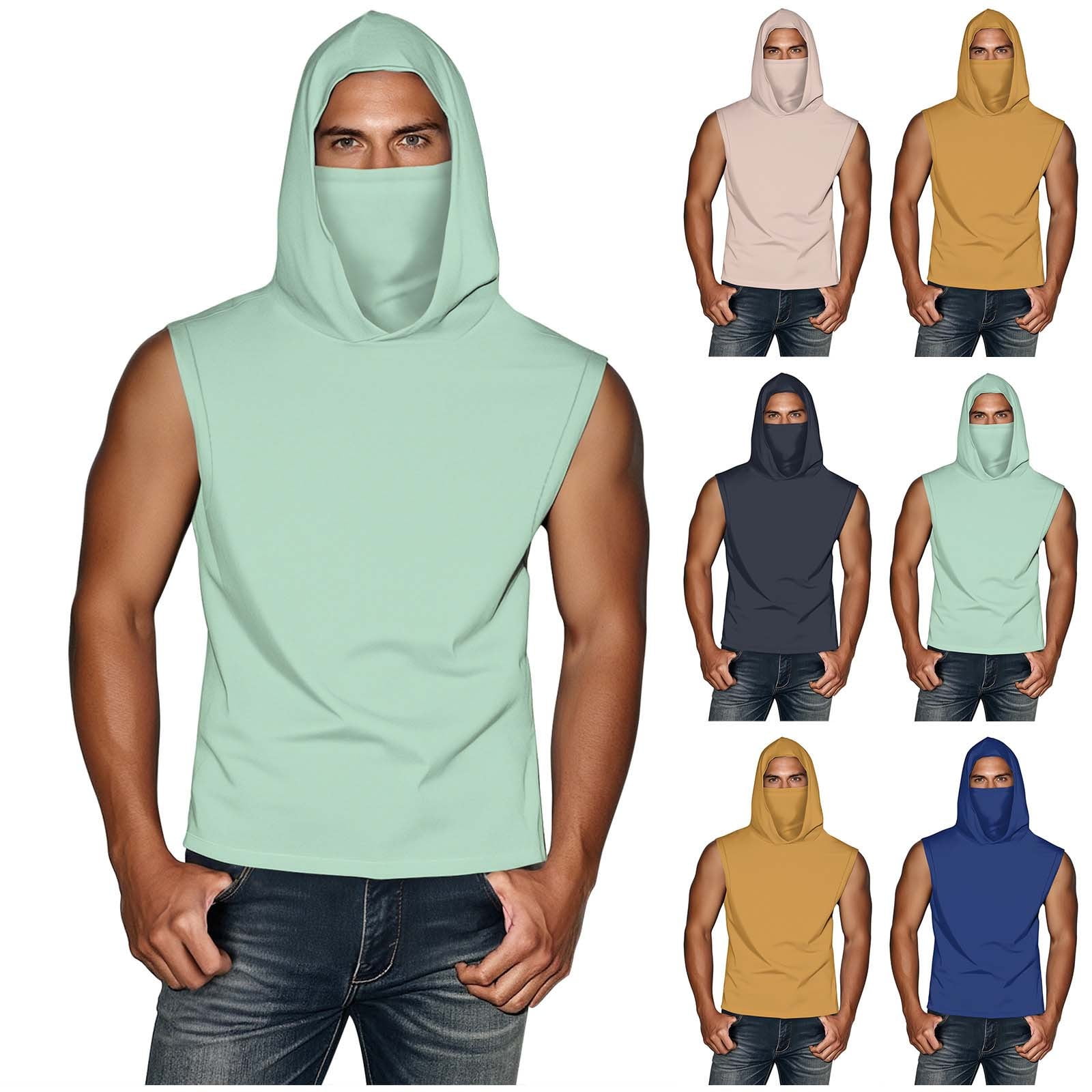 Fanxing Sun Protection Tank Tops for Men Big and Tall Sleeveless ...