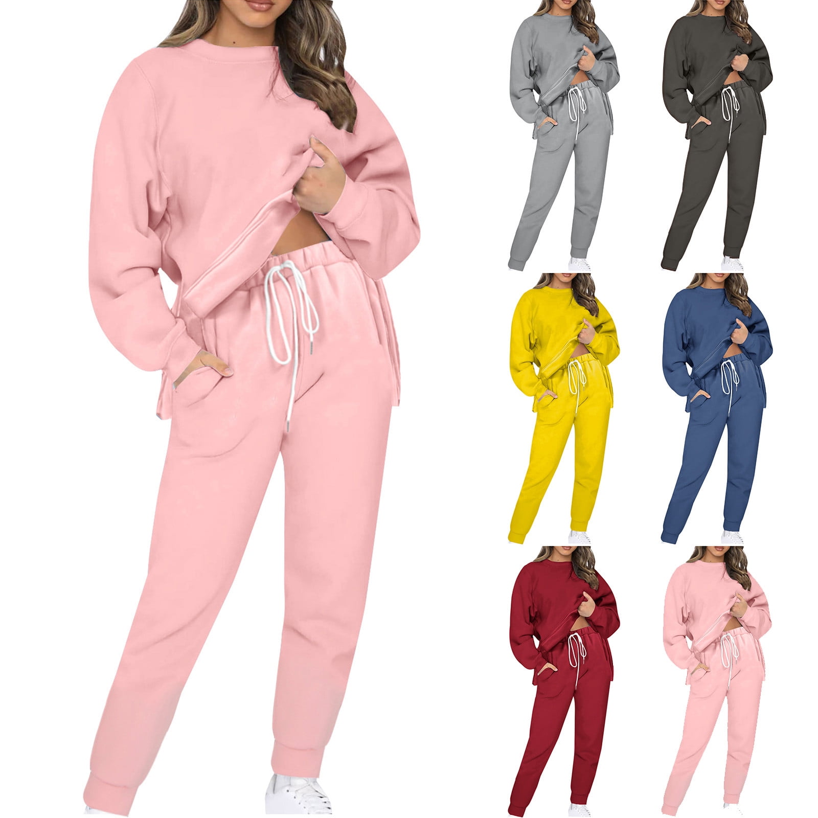 Fanxing Sweat Suits for Women Clearance Under $20 Women 2 Piece Sets ...