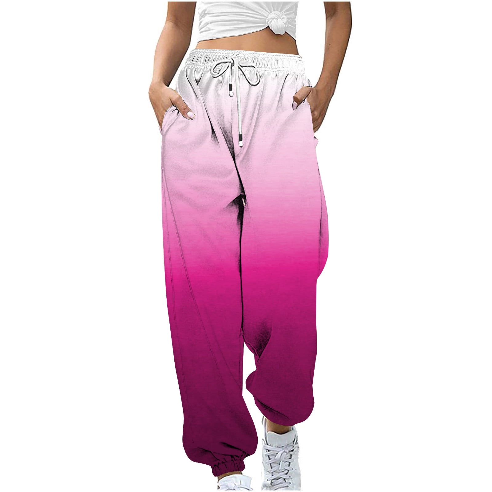 Fanxing Sweatpants for Teen Girls,Women's High Waisted Joggers Summer ...