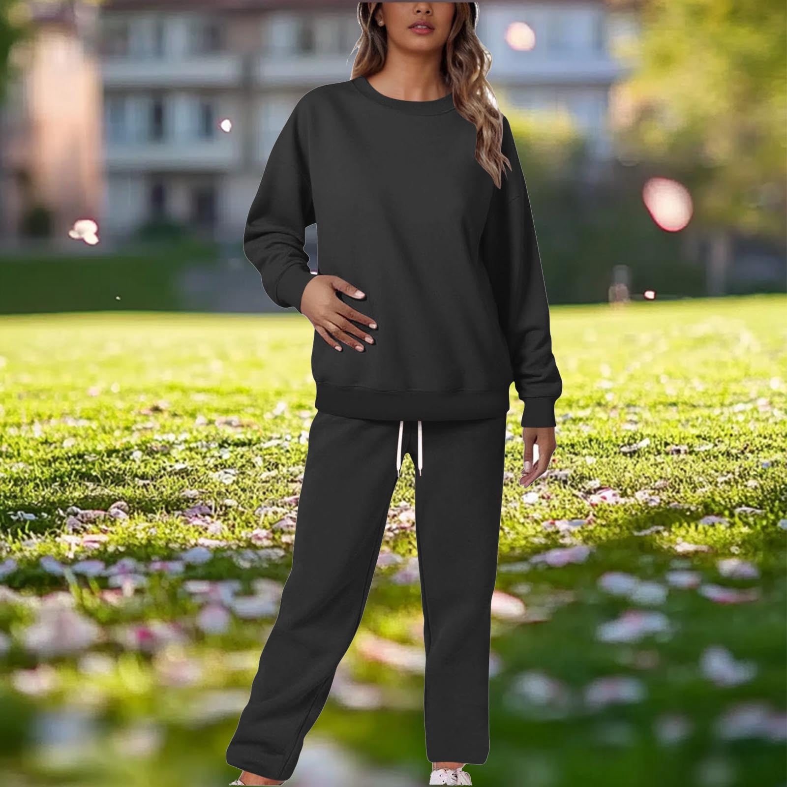 Fanxing Sweatsuits Women 2 Piece Outfit - Matching Lounge Sets Causal ...