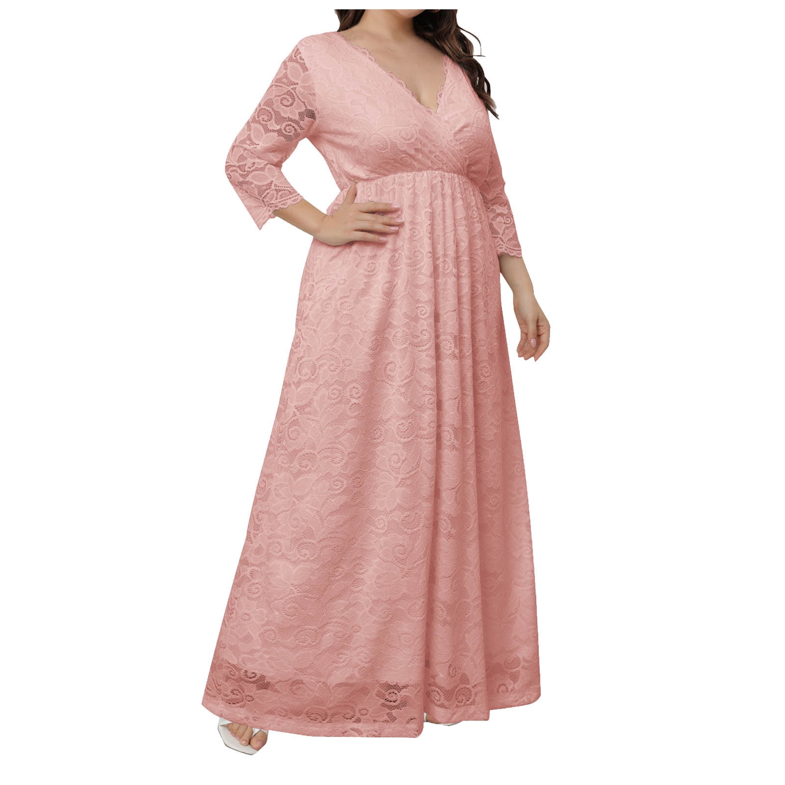 Fanxing White Wedding Dresses For Bride Plus Size Wedding Guest Dresses