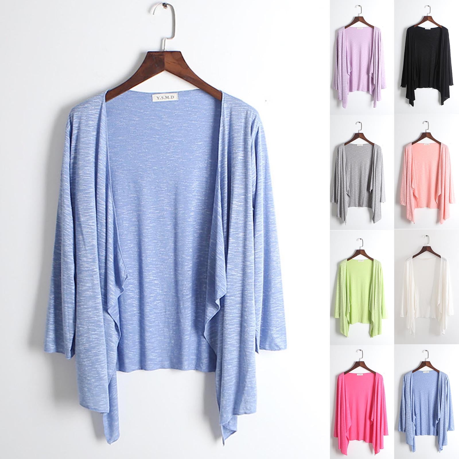 Fanxing Women's Casual Shawl Cardigan Lightweight Long Sleeve Open ...