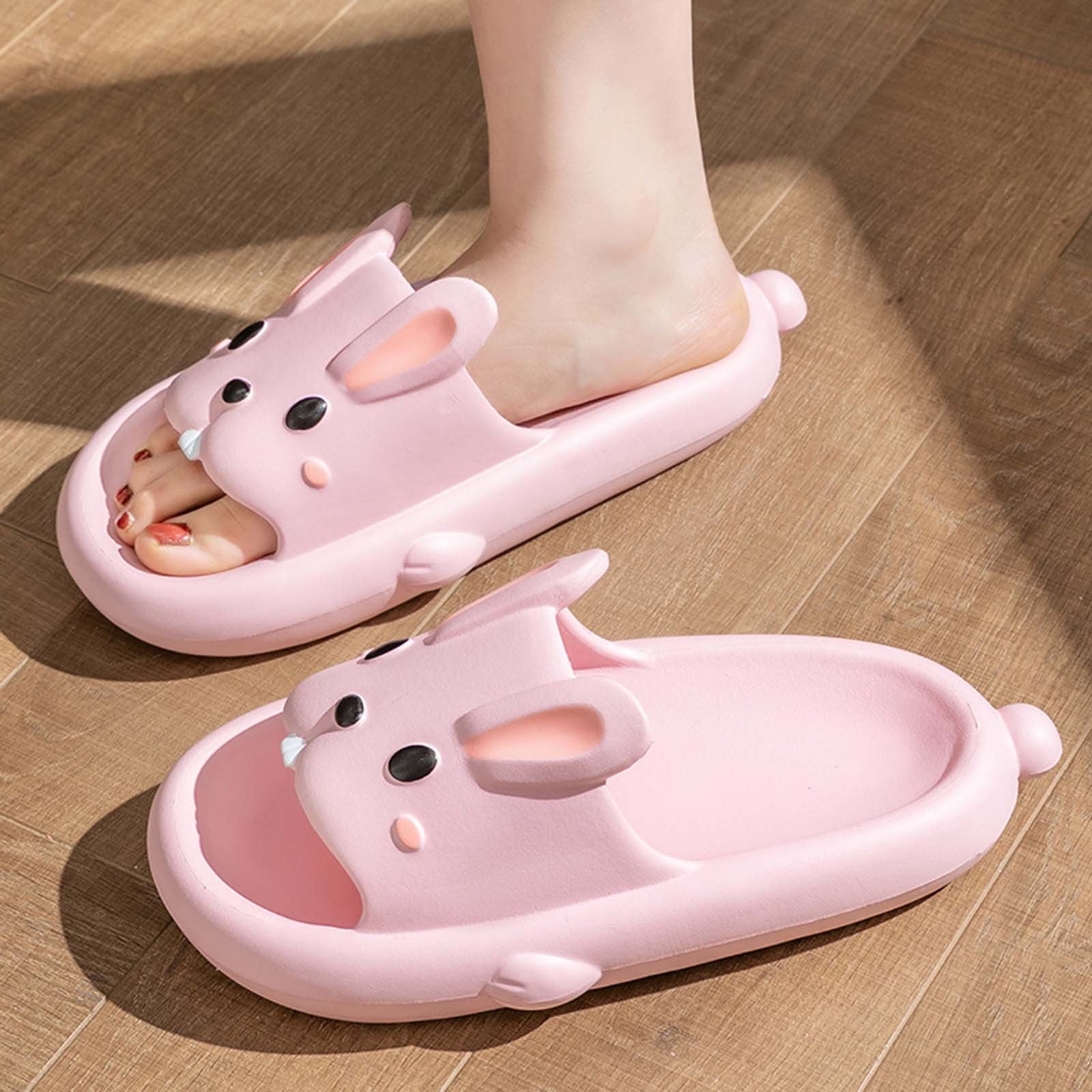 Fanxing Women's Cute Animal Slippers Ultra Soft Cloud Slides Indoor ...