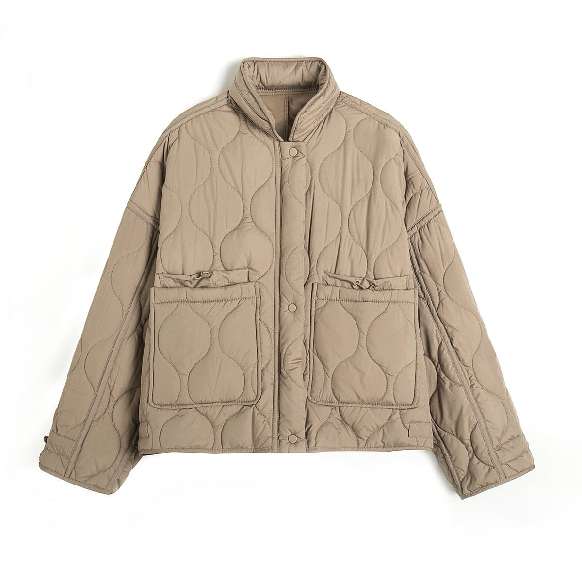 Fanxing Womens Diamond Quilted Jackets Ladies Fall Winter Stand Collar