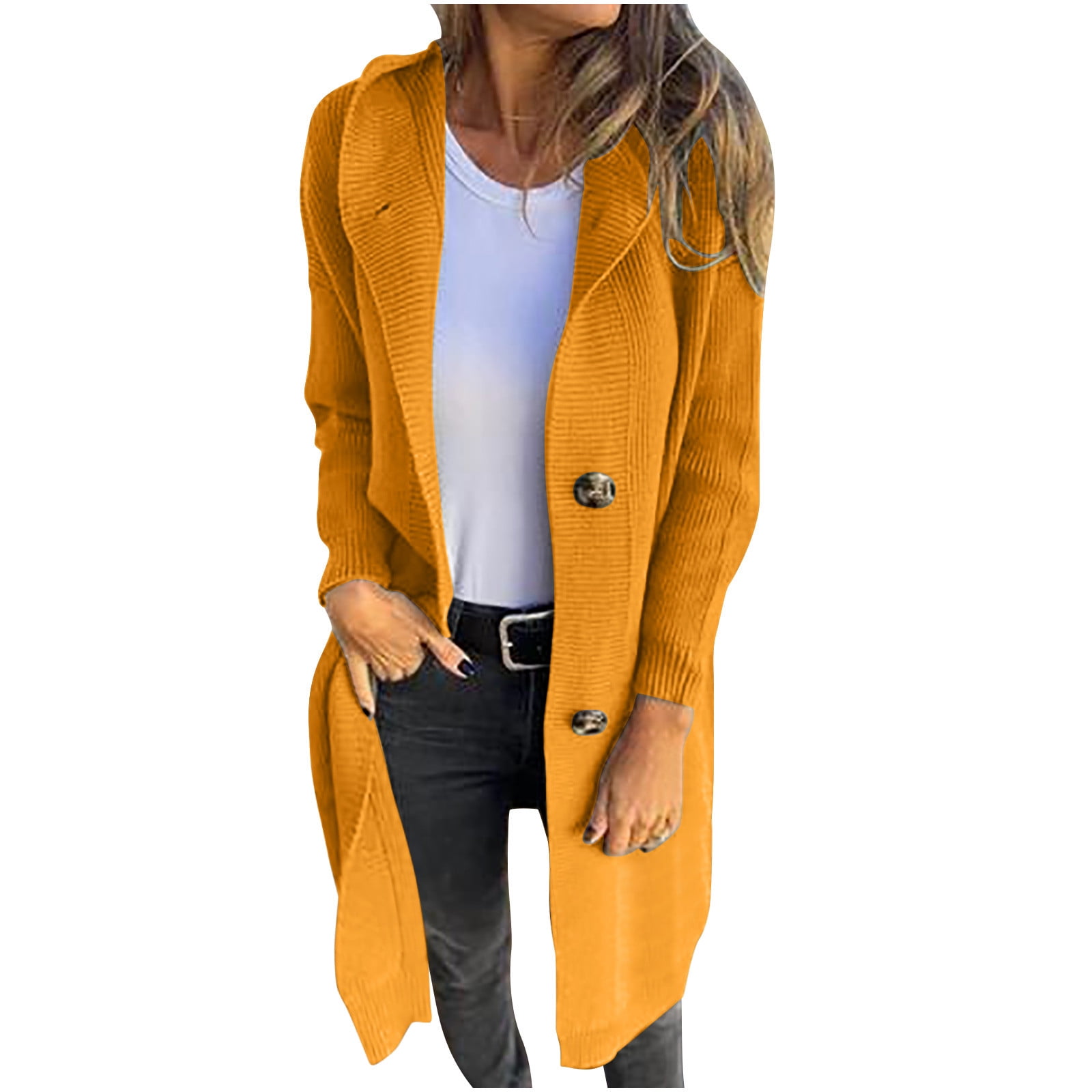 Fanxing Womens Button Down Cardigans Mid-weight Long Sleeve Casual ...