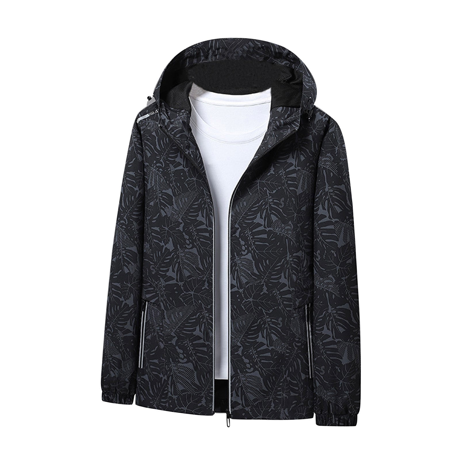 Fanxing Womens Rain Jacket with Hood - Hooded Trench Coats Waterproof ...
