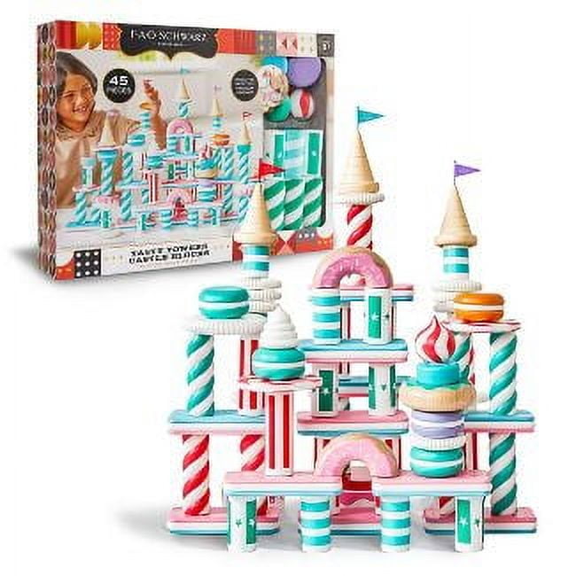 Fao Schwarz Tasty Towers Castle Blocks Building Set, Green, 45 Piece ...