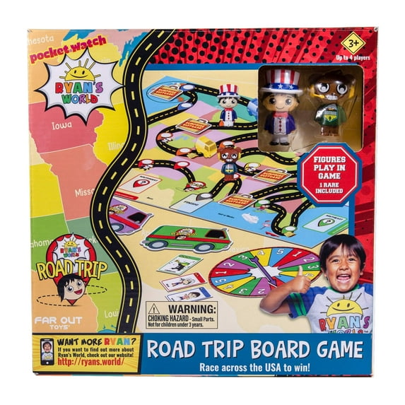 Far Out Toys Ryan’s World Road Trip Board A Journey Through All 50 US ...