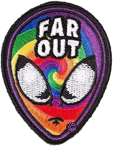 Far Out Trippy Hippie Alien Patch, Fun Alien Patches - Walmart.com