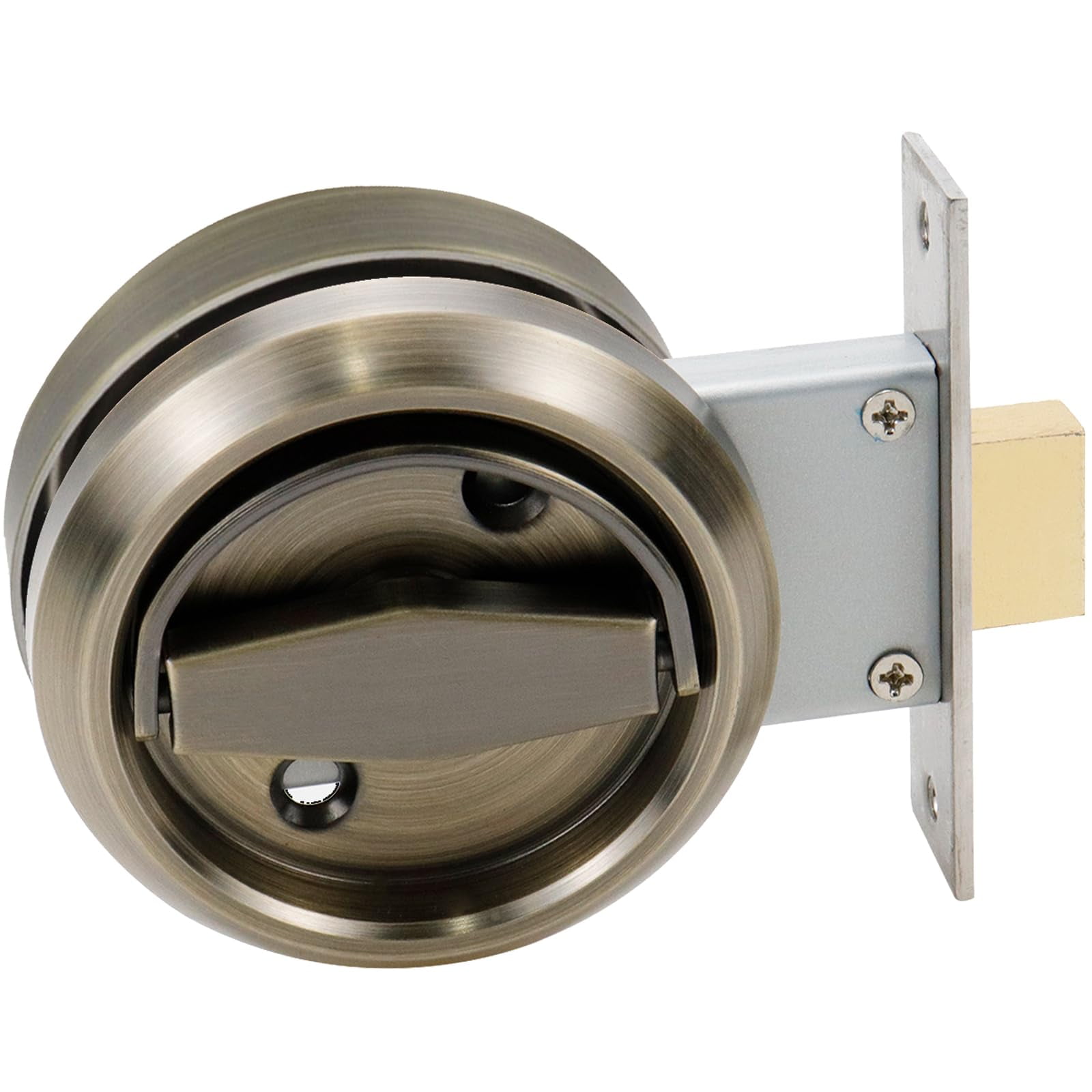 FarBoat 1 Set Recessed Flush Lock for Cabinet 201 Stainless Steel Round ...