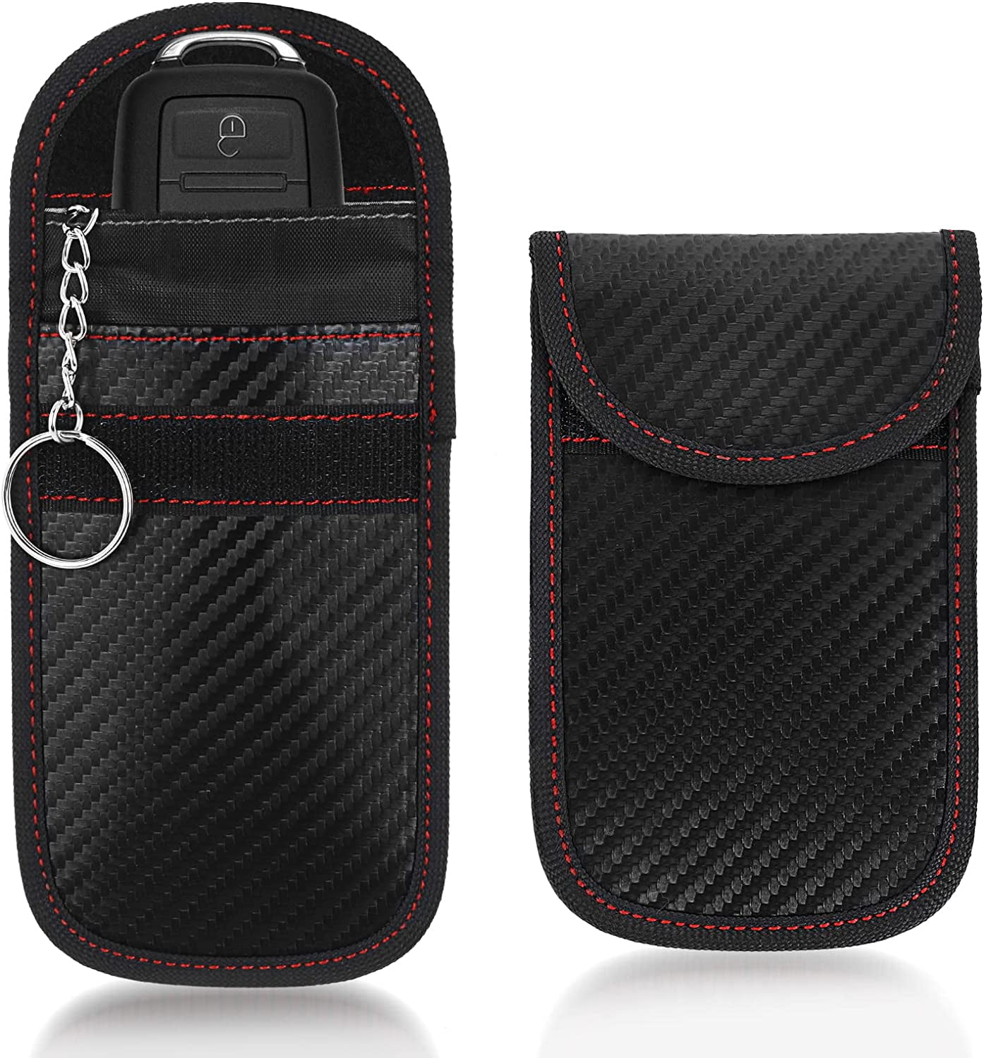 Faraday Bag for Key Fob (2 Pack), Scheam Carbon Fiber Texture Faraday ...