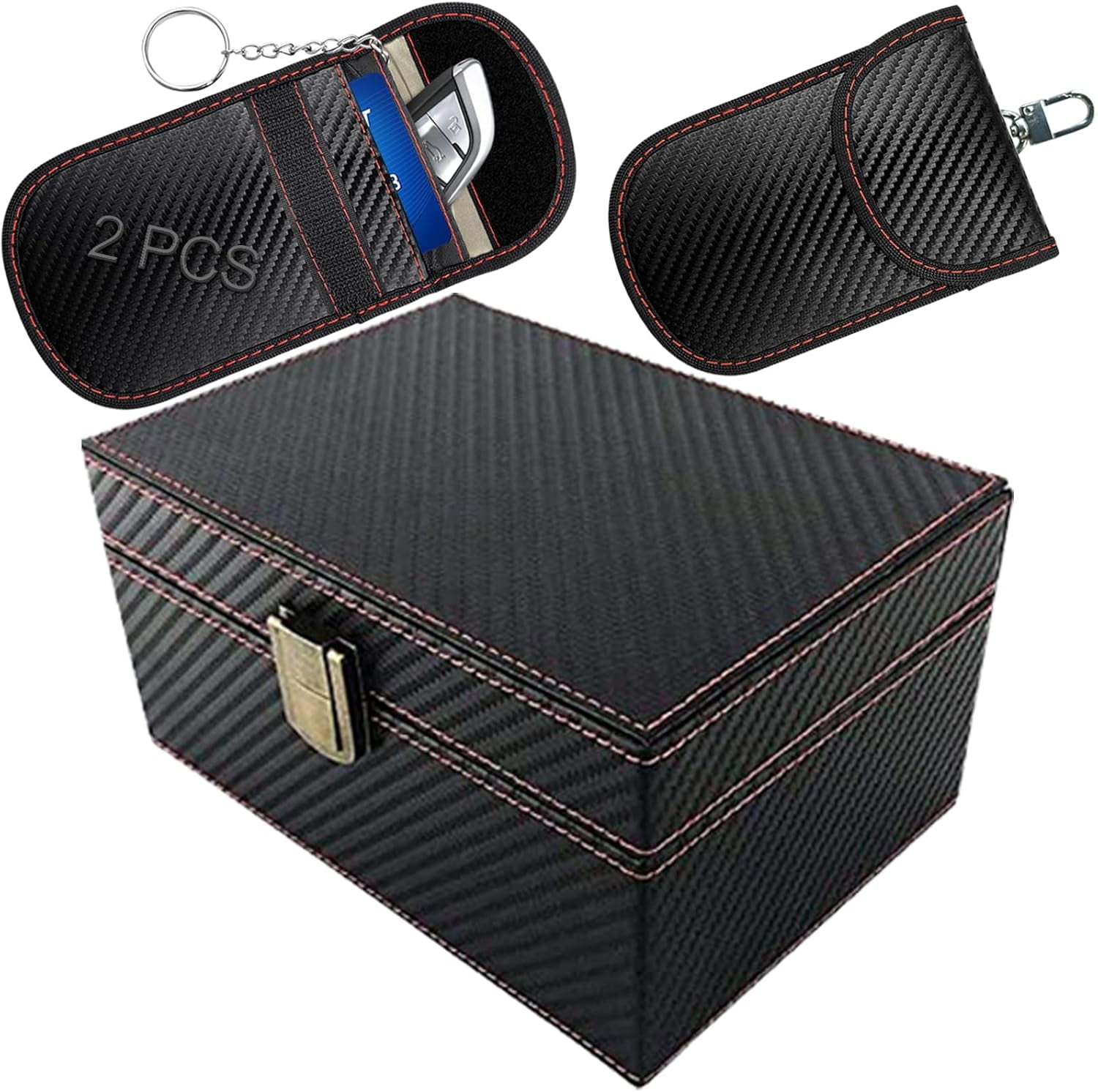 Faraday Box & 2 Pack Faraday Bag for Key Fob Protector, Faraday Cage ...