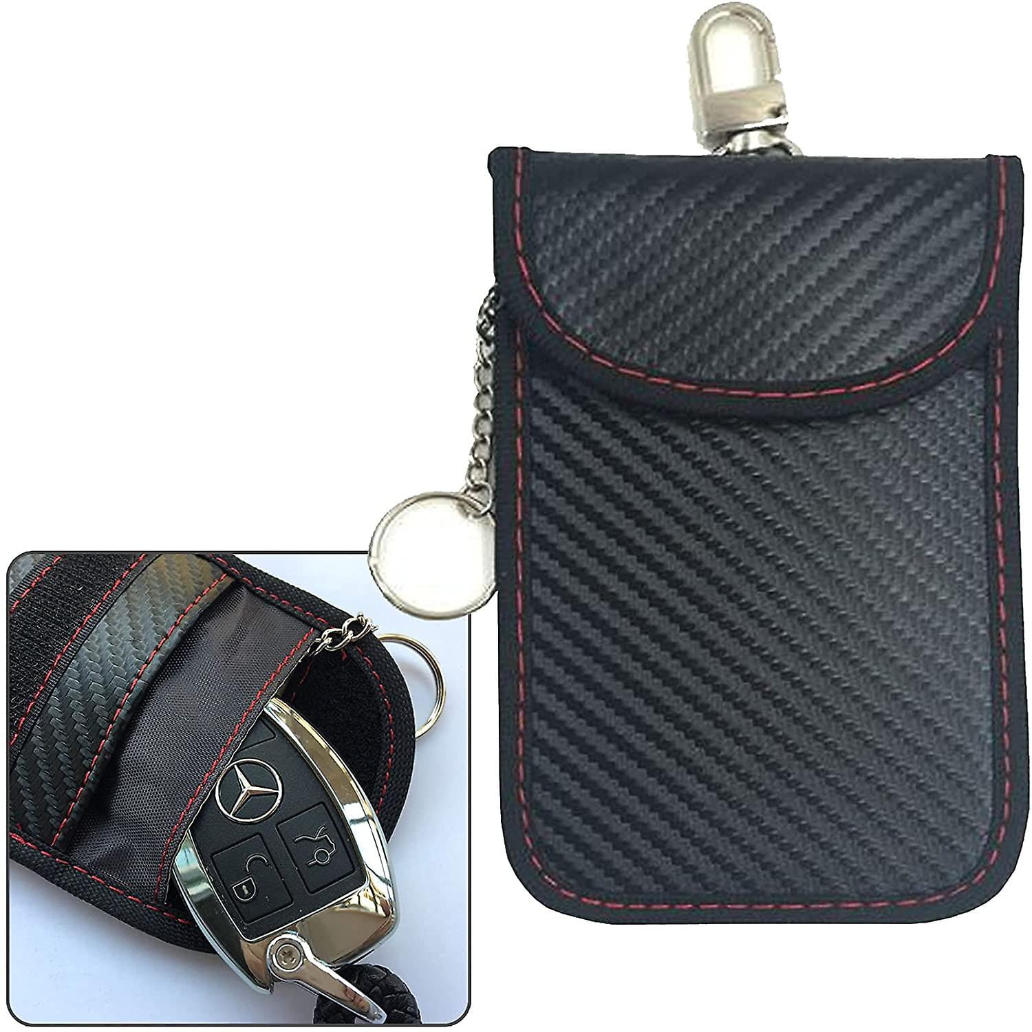 Faraday Car Key Pouch Rfid Signal Blocking Car Key Bag, Anti-theft ...