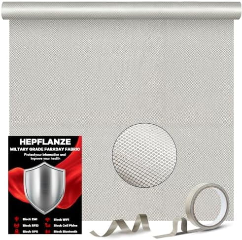 Faraday Fabric 43” x 118”, Military Grade Blocking Cloth Shielding ...