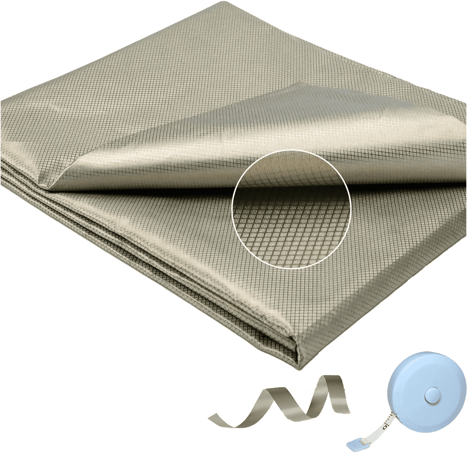 Faraday Fabric Kits 43''X196''(5 Yards) with Faraday Tape and Tape Measure Multi-Purpose ...