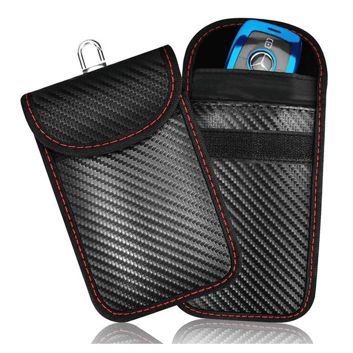 Faraday Key Fob Protector - 2 Pack Mini Anti-Theft Case, RFID Signal ...