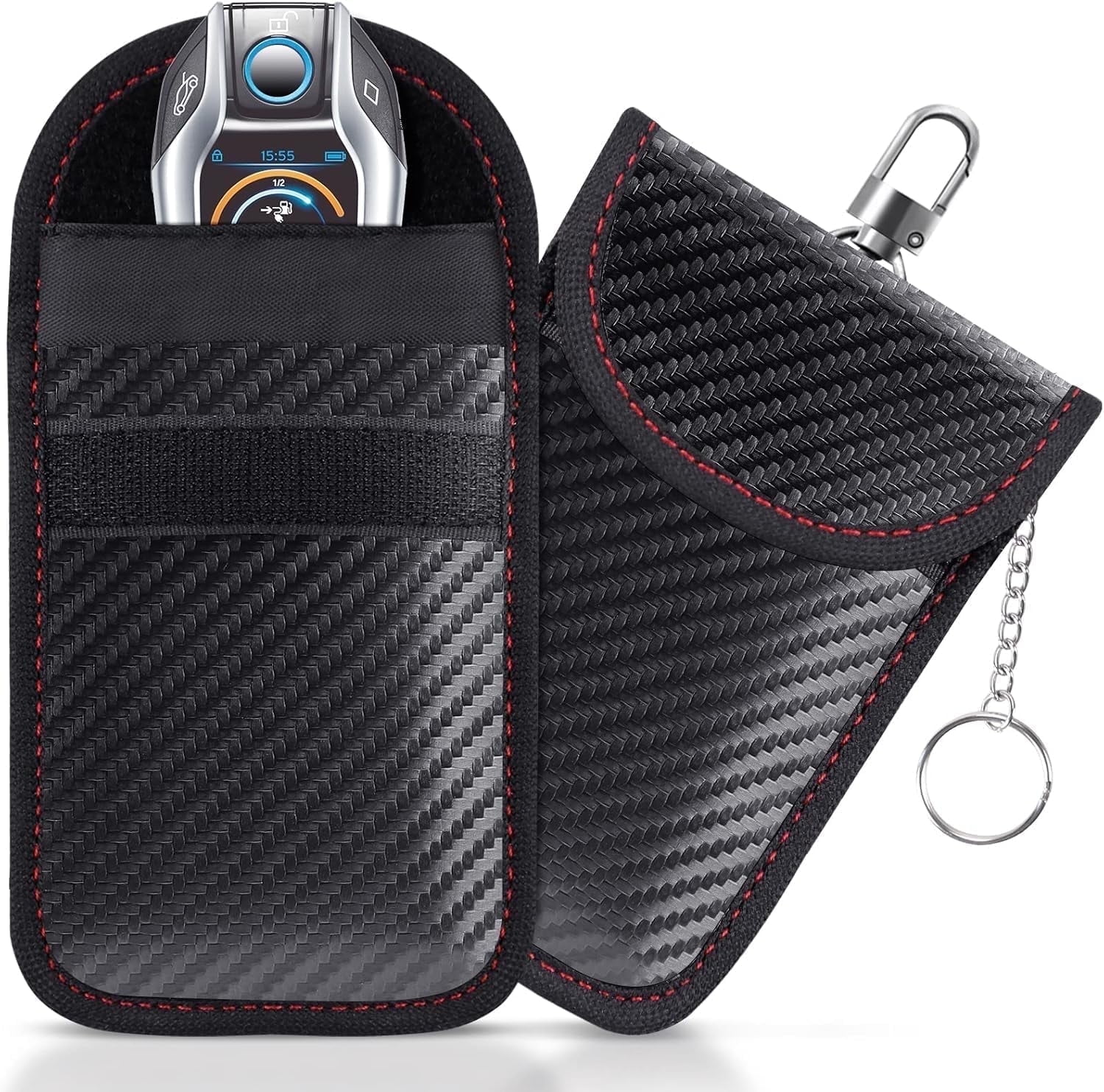 DANPINGLE Faraday Pouch for Car Keys RFID Signal Blocking Holder Carbon ...