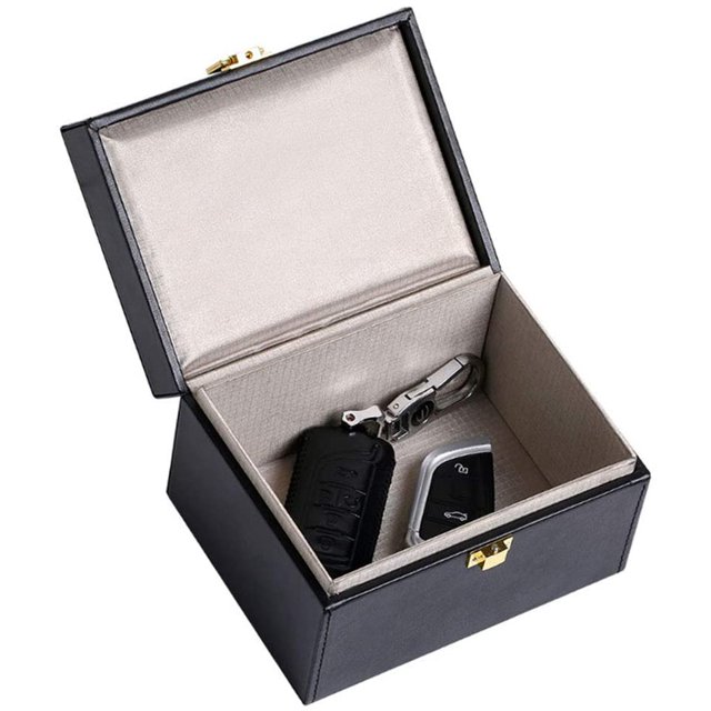 Faraday box with 2 signal shielding bags, anti-theft car key safe ...