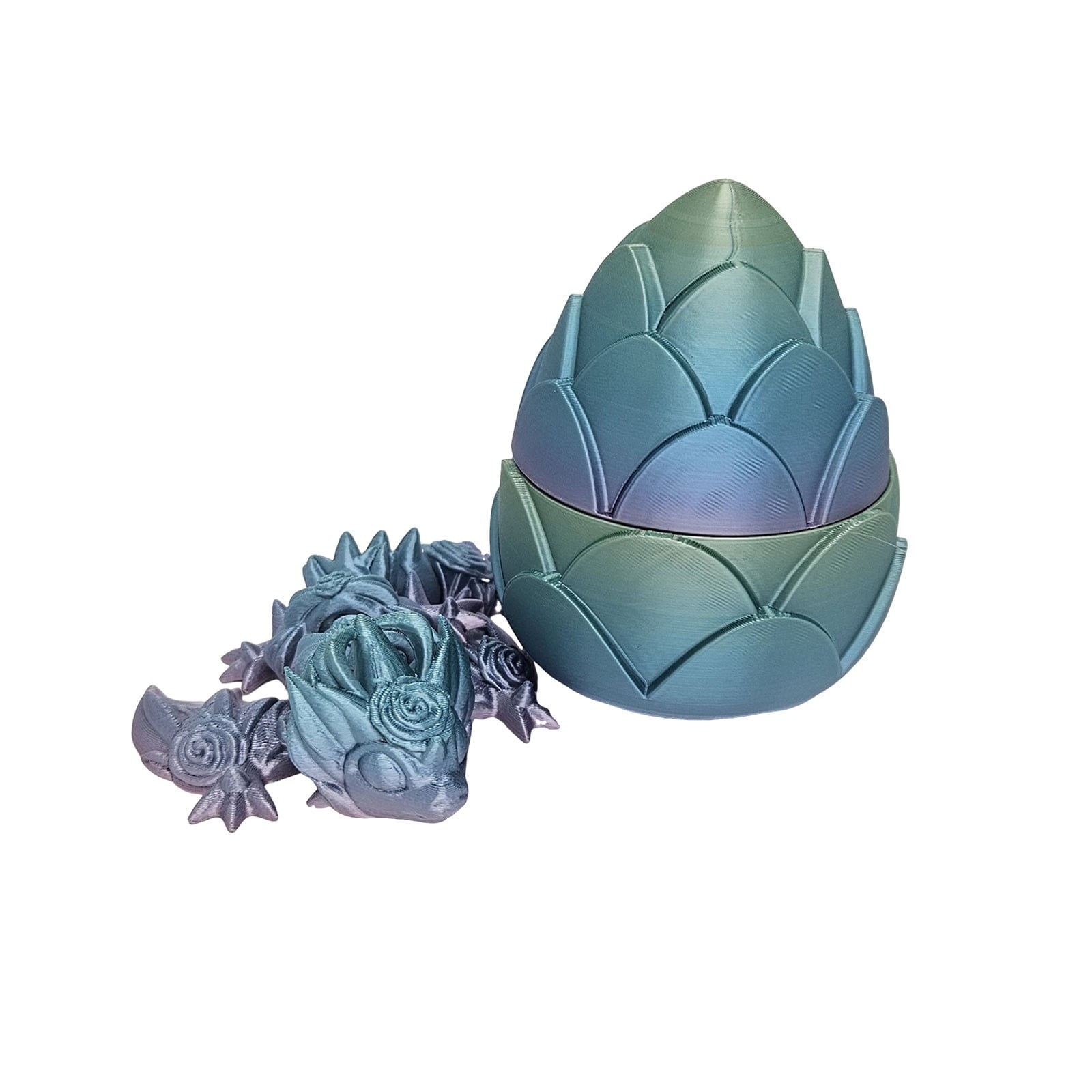 Faraee 3D Printed Rose Dragon Egg Articulated Dragon Fidget Toy ...