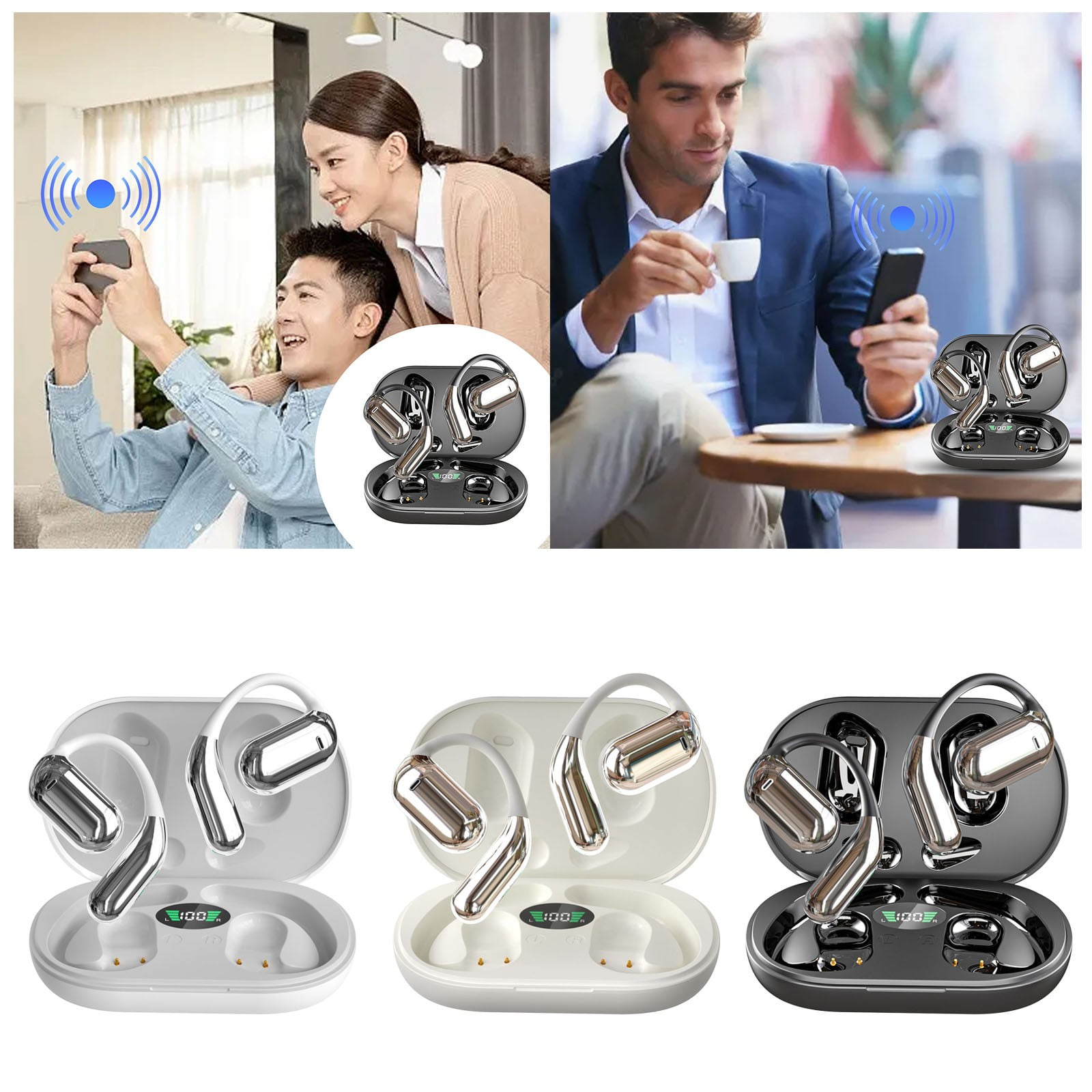 Faraee Open Ear AI Translation Earbuds 144 Languages Real Time Voice ...