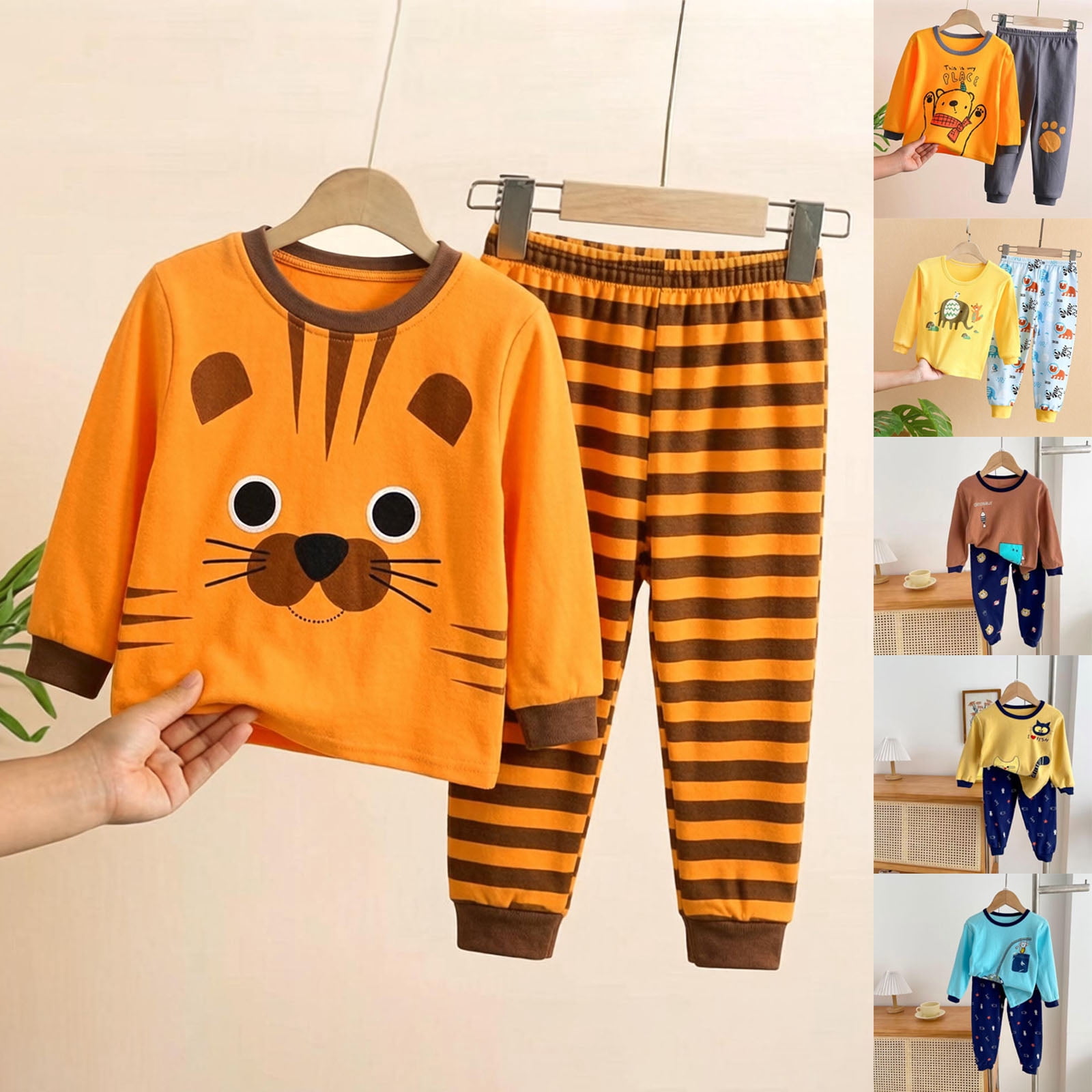 Faraee Toddler Boys Girls Fall Winter Clothes 2Pcs Long Sleeve ...