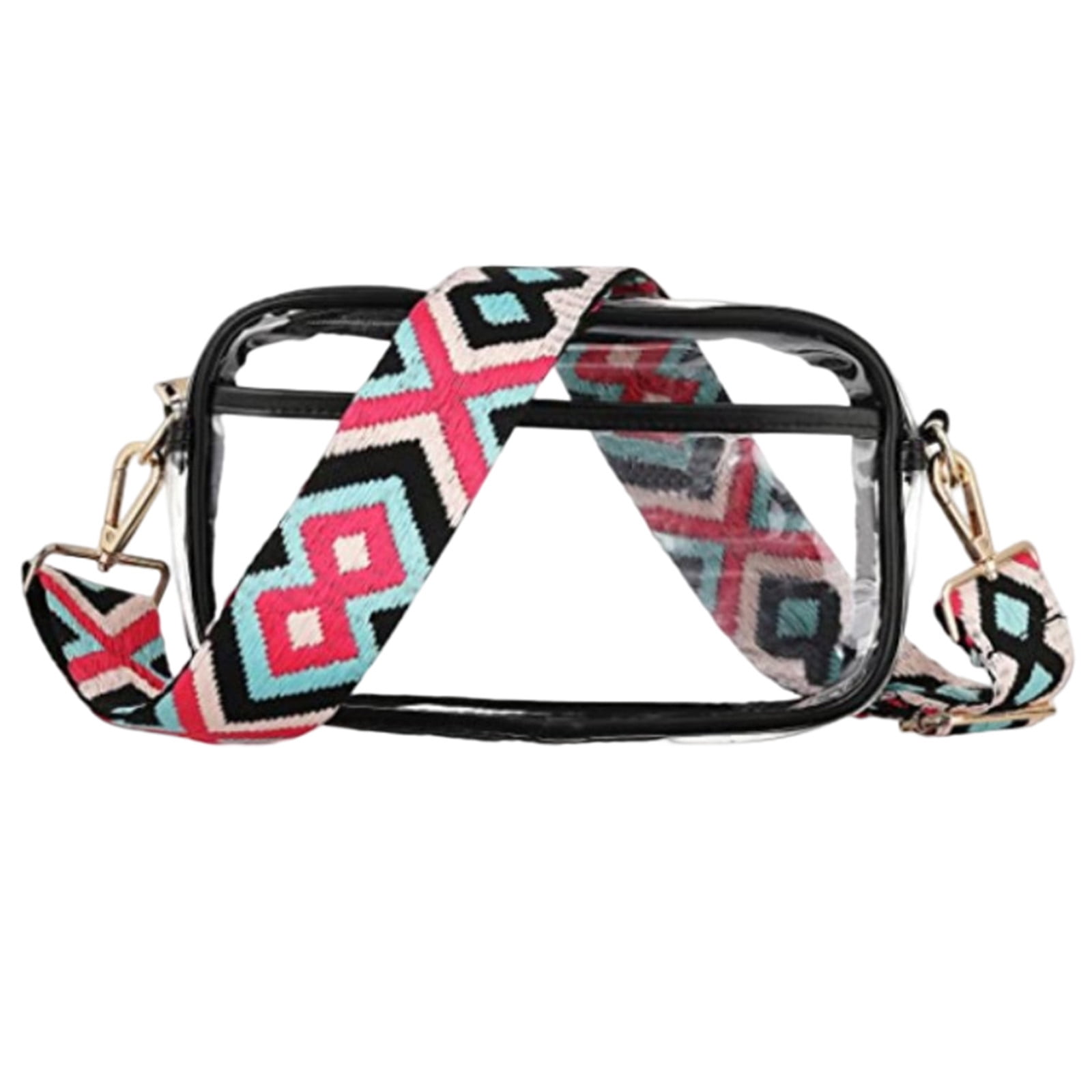 Faraee Women Clear Bag Stadium Approved Leather Crossbody Purse for ...