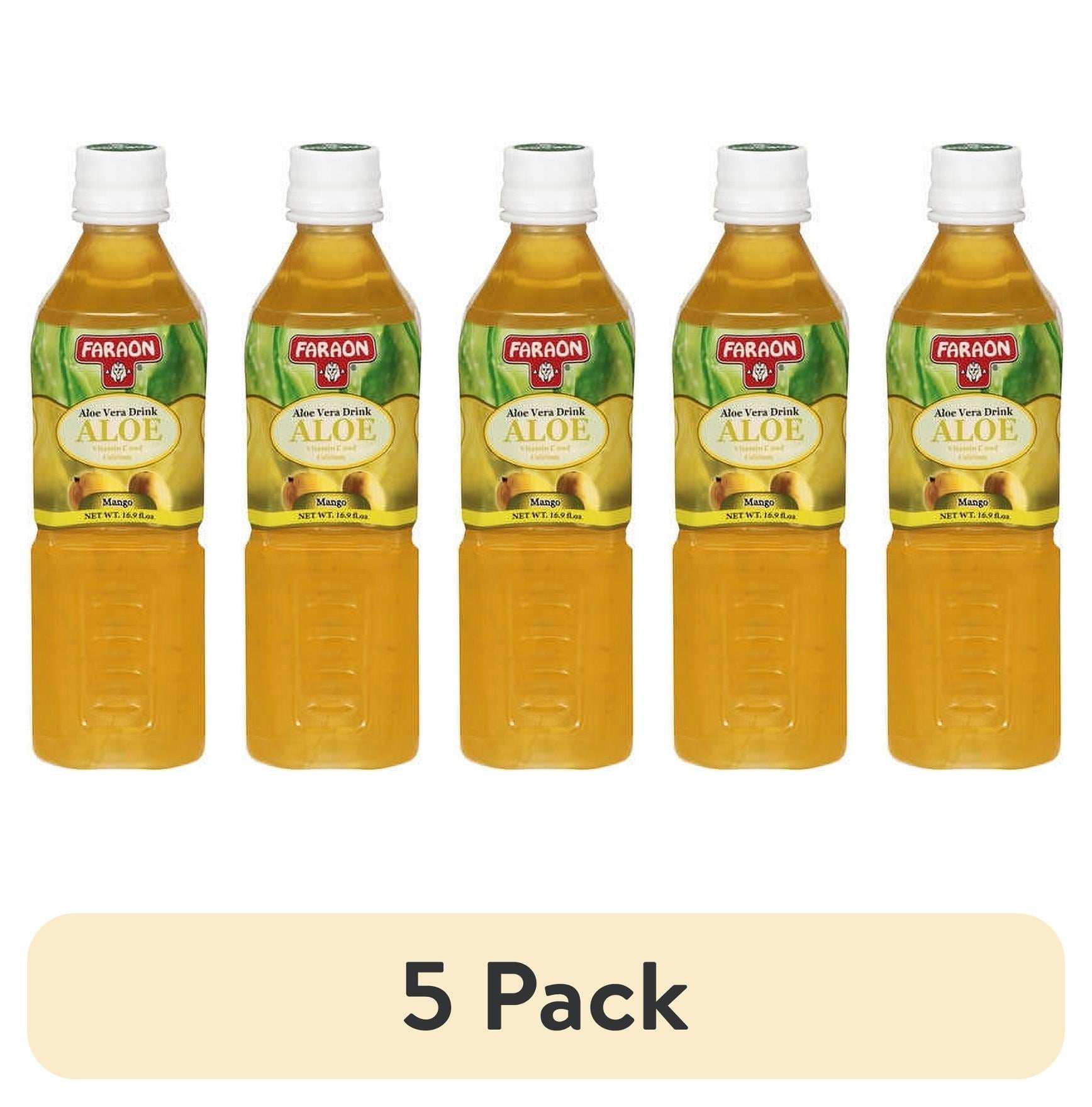 (5 pack) Faraon Aloe Vera Mango Flavored Drink comes in a 500 ML (16.9 ...