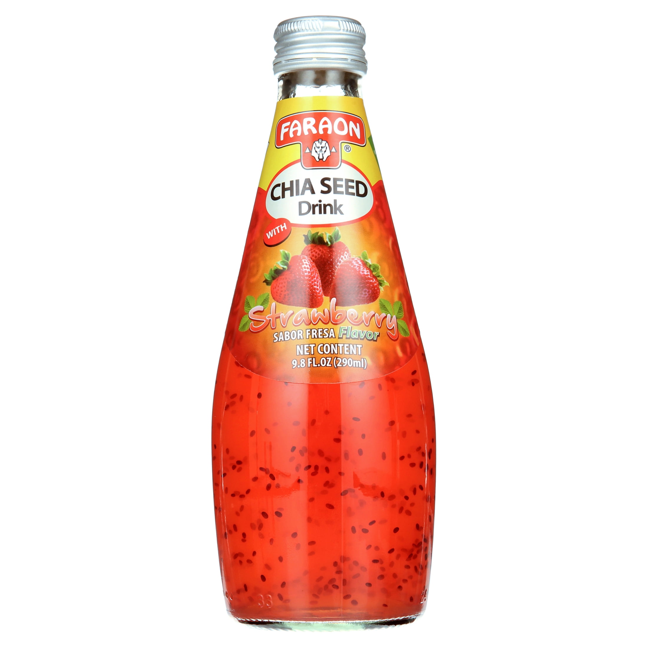 Faraon Chia Seed Juice, Strawberry Flavor, 9.8 Fl Oz - Walmart.com