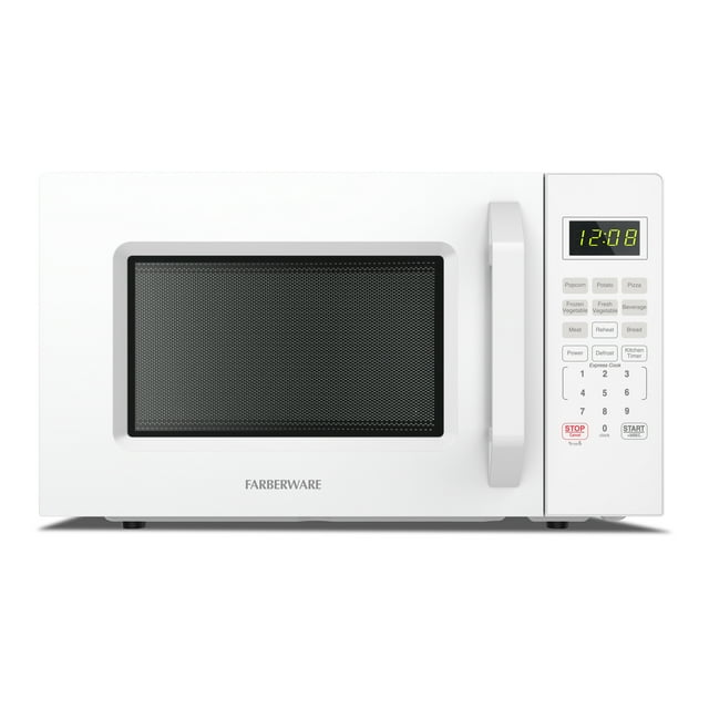 Farberware 1.1 Cu. Ft. 1000-Watt Countertop Microwave Oven, White ...