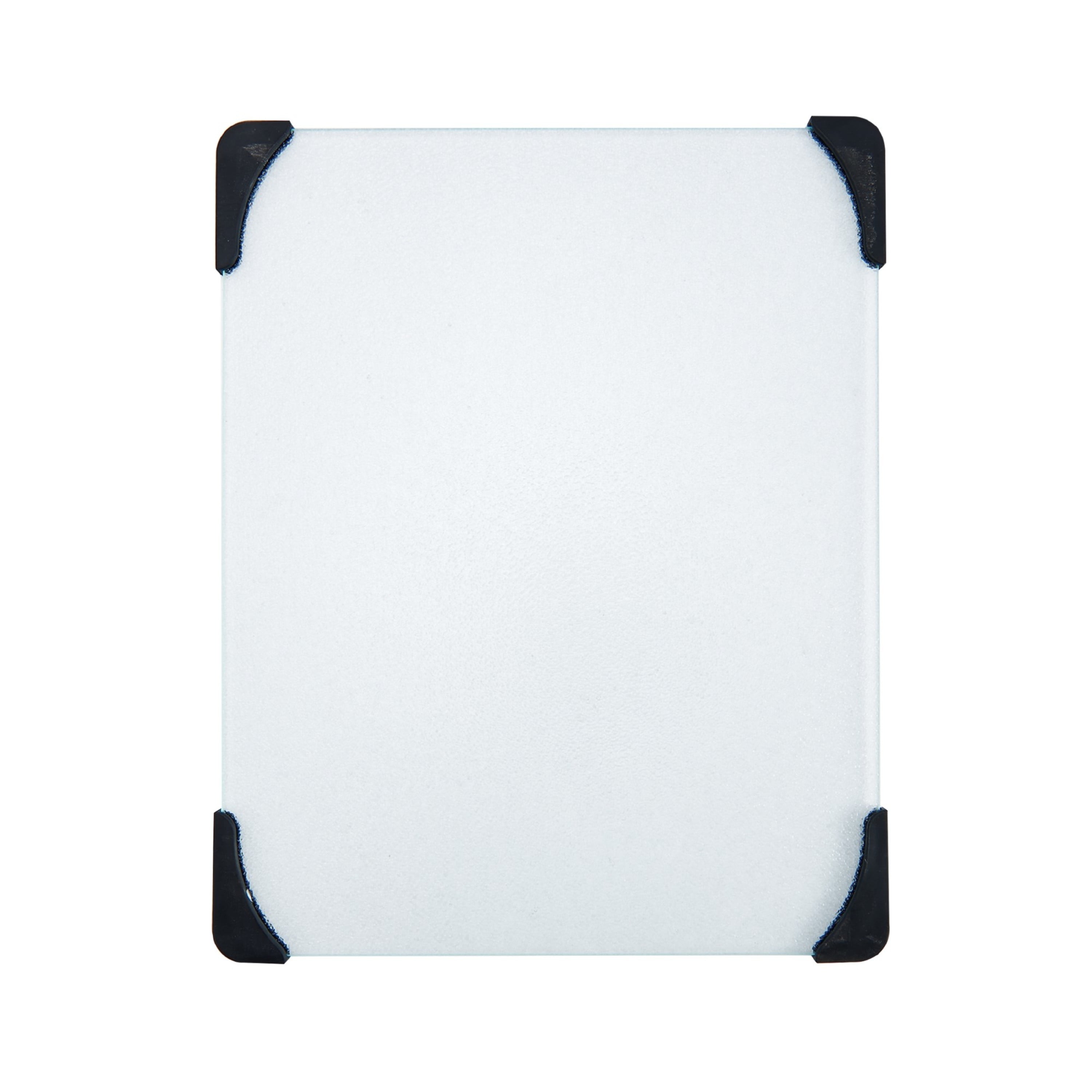 Farberware 12-inch x 15-inch Glass Cutting Board with Black Non-Slip ...