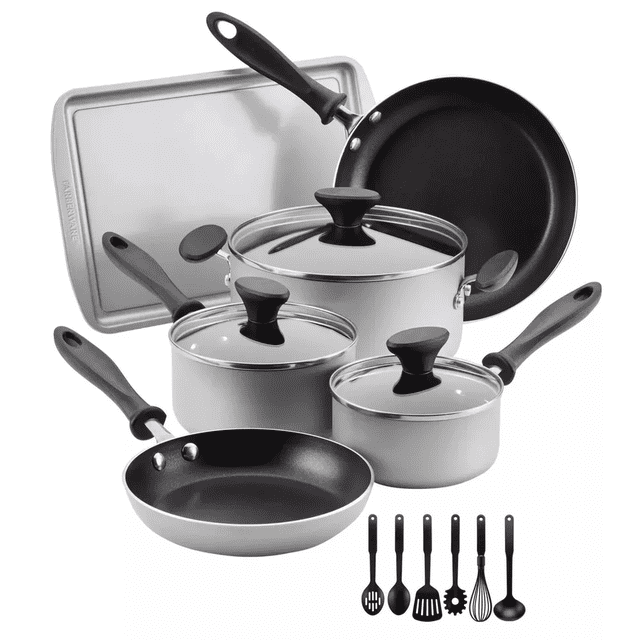 Farberware 15 Piece Nonstick Aluminum Cookware Set - Walmart Business ...