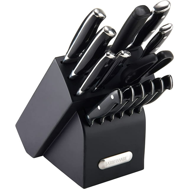 Free Shipping! Farberware 15-piece Black Forged Triple Riveted ...