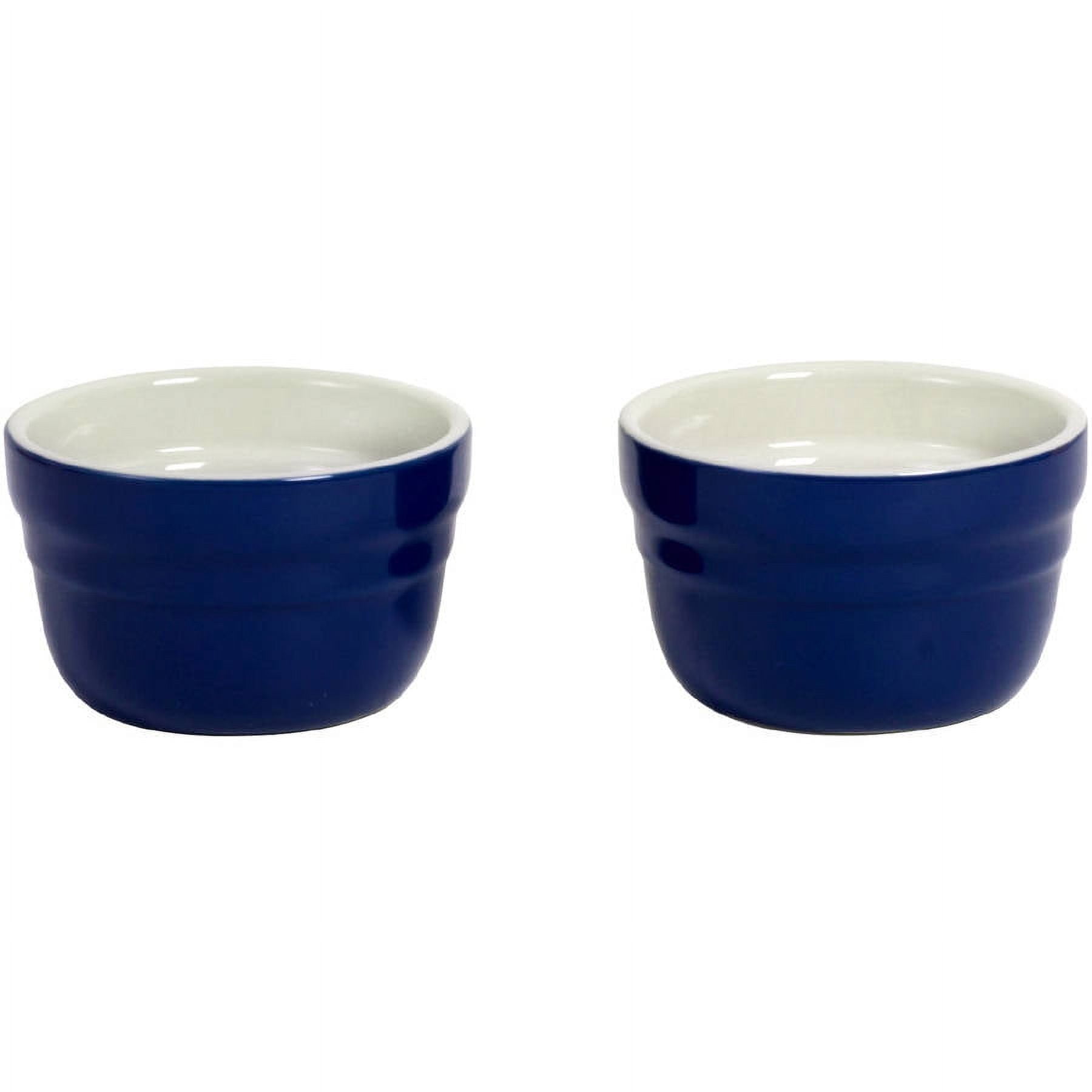 Farberware Baker's Advantage Set of Two Blue Ceramic Ramekins - Walmart.com