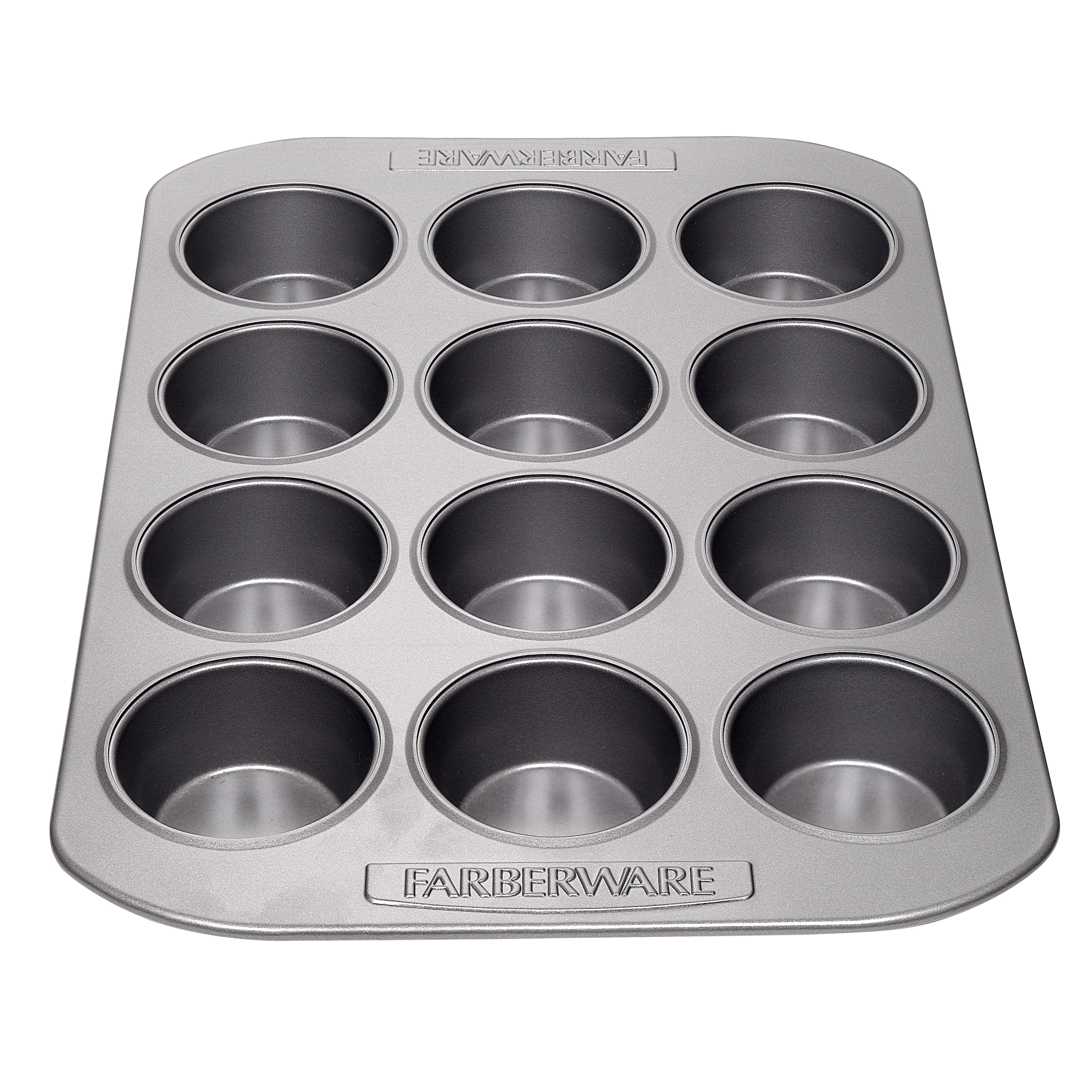 Farberware 12-Cup Nonstick Muffin and Cupcake Pan, High Temperature ...