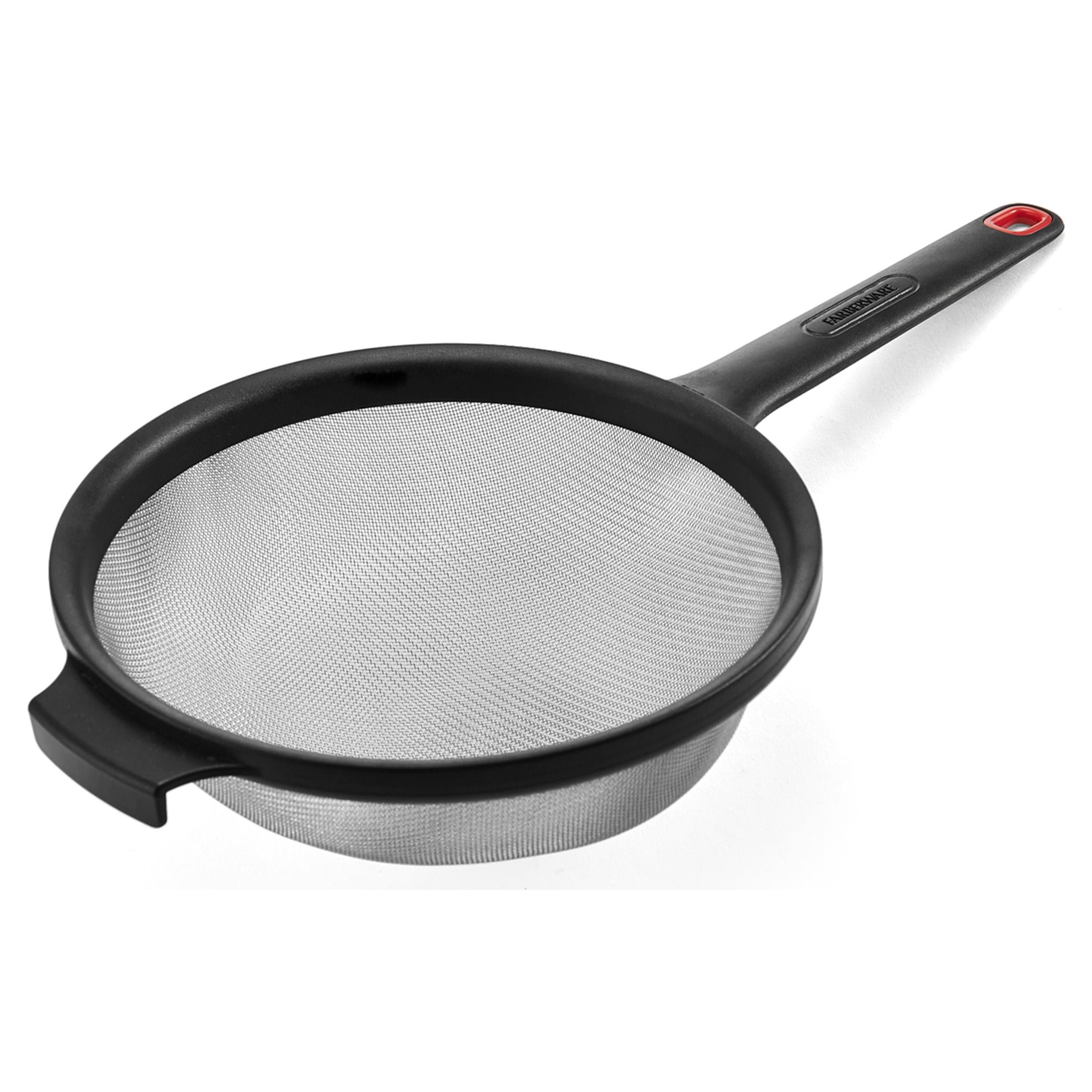 Farberware Classic Black with Red Stainless Steel 7-inch Strainer ...