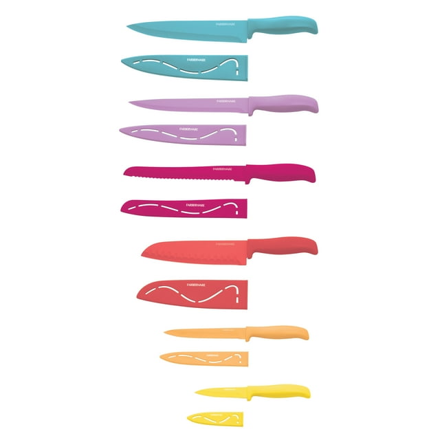 Farberware Colourworks 12-piece Resin Stick Resistant Knife Set ...