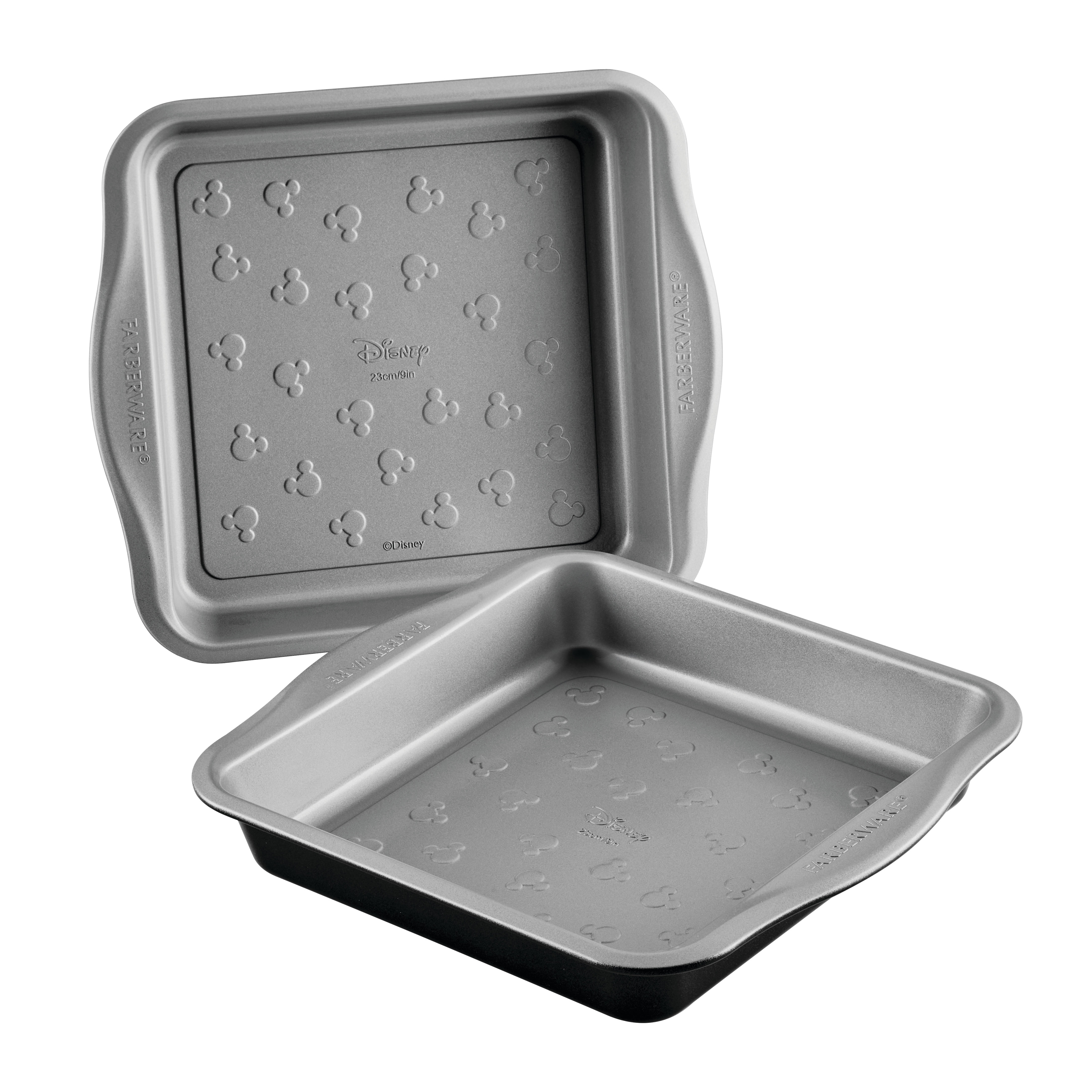 Farberware Disney Bake with Mickey Mouse 2-Piece Cake Pan Set, Black ...