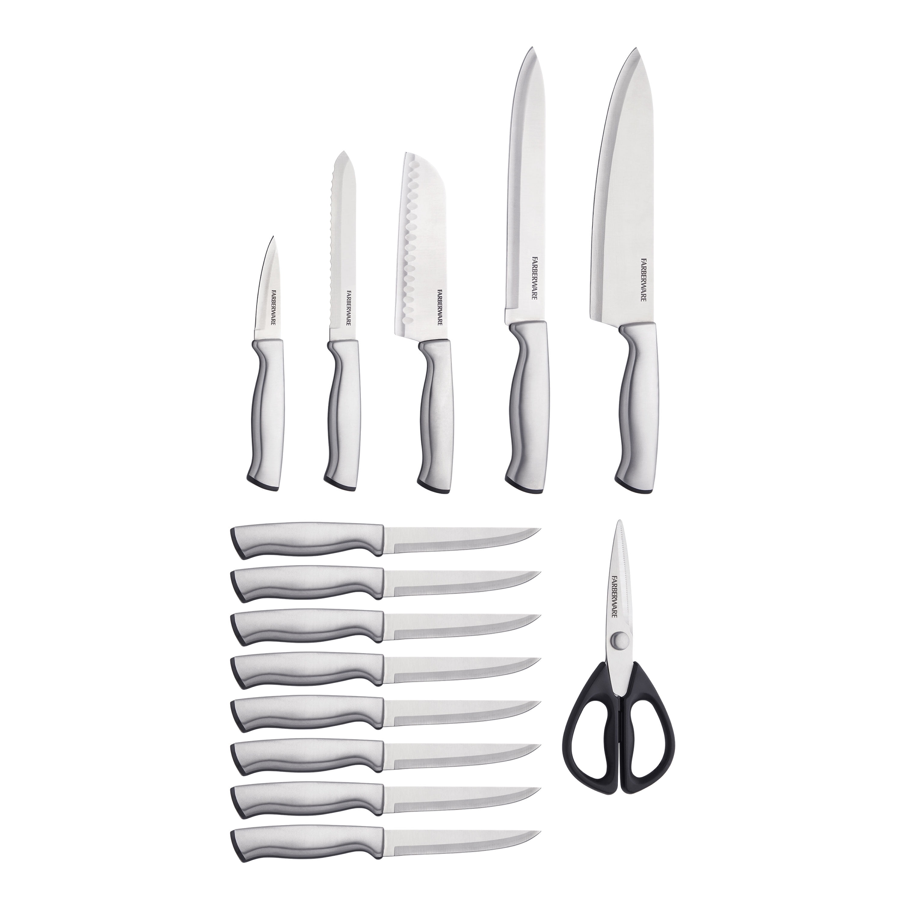 Farberware Edgekeeper 15 Piece Stainless Steel Cutlery Set with Blade ...