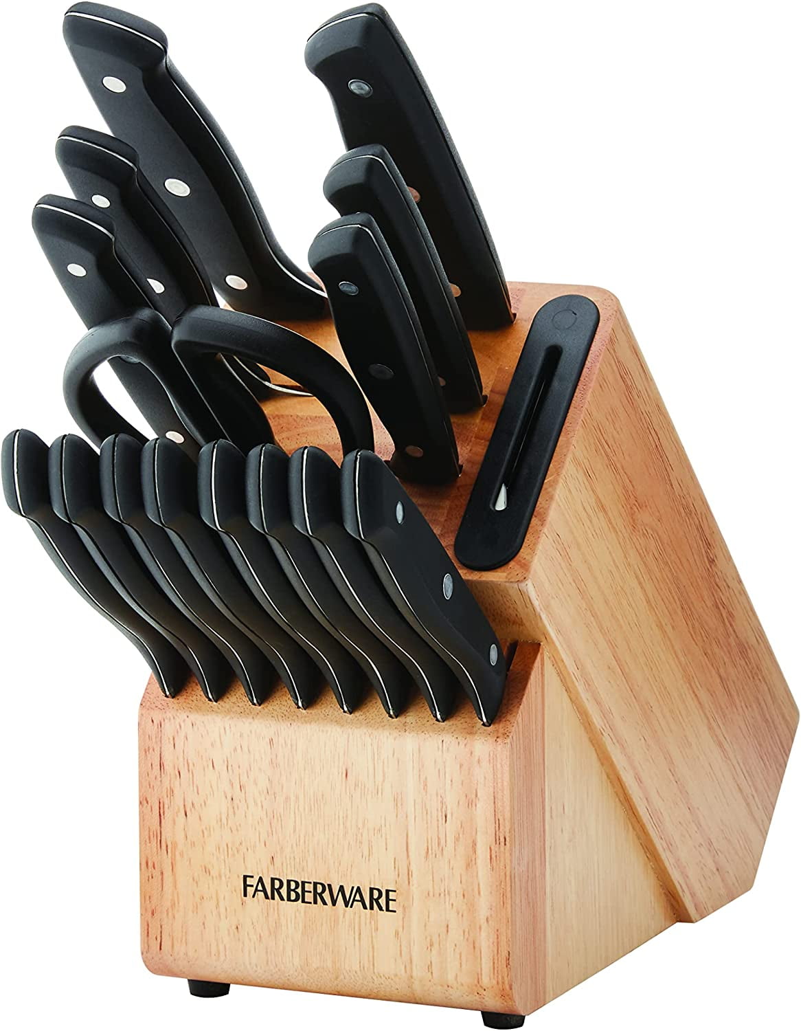Farberware Edgekeeper 16-Piece Triple-Rivet Cutlery Block Set with ...