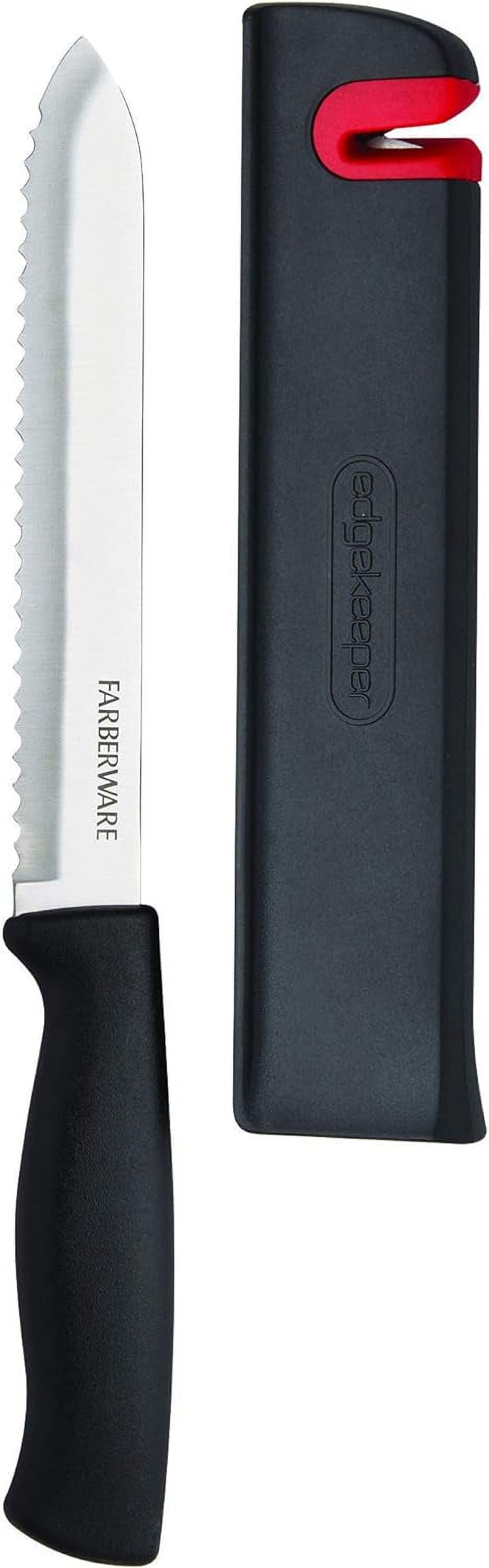 Farberware Edgekeeper 5.5-inch Serrated Utility Knife with Built-in ...