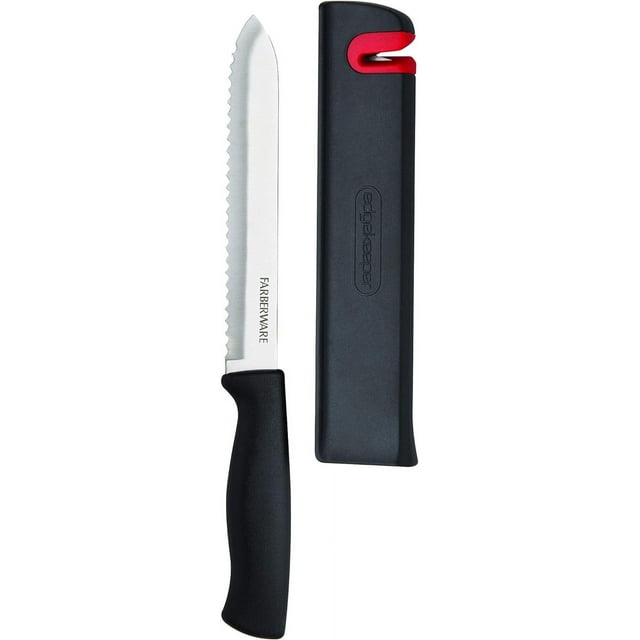 Farberware Edgekeeper 5.5-inch Serrated Utility Knife with Built-in ...