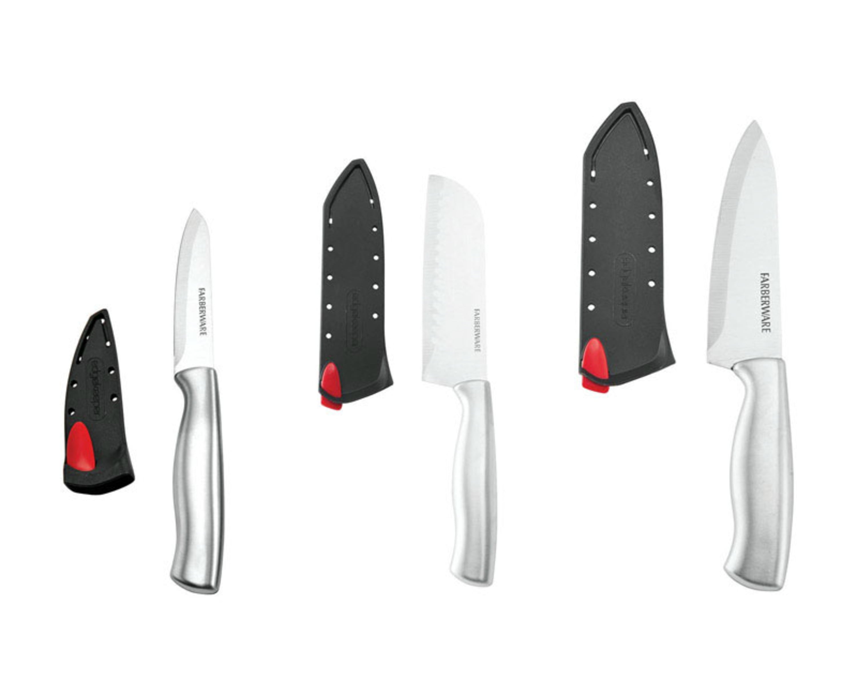 Farberware Edgekeeper 6-piece Edgekeeper Chef Set 8-inch Chef, 5-inch ...