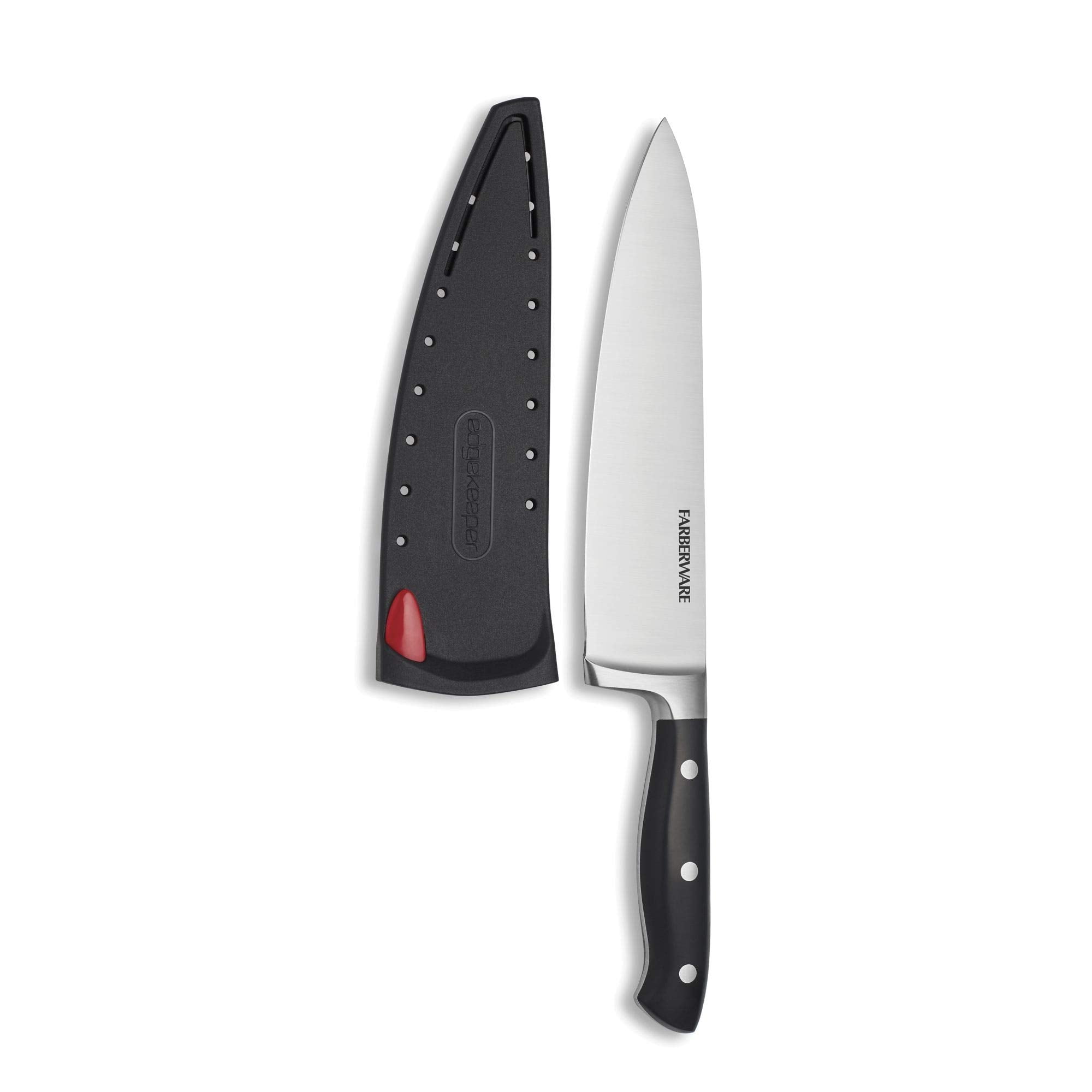 Farberware Edgekeeper 8-Inch Forged Triple Riveted Chef Knife with Self ...