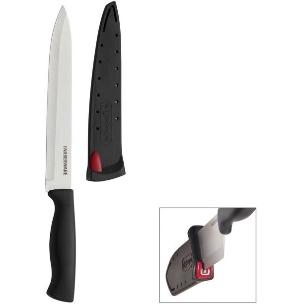 Farberware Edgekeeper 8 Inch Slicer Knife with She - Walmart Business ...