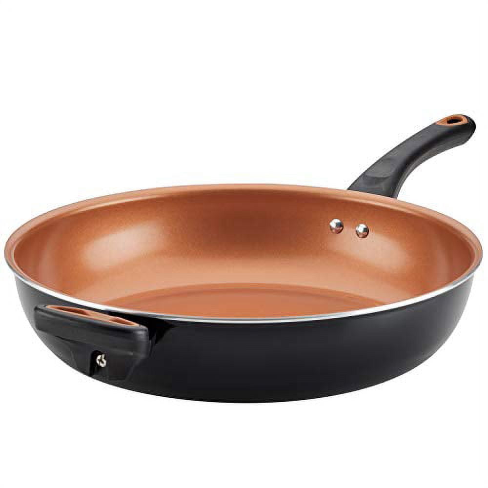 Farberware Glide 12.5 Inch Nonstick Deep Frying Pan with Helper Handle ...