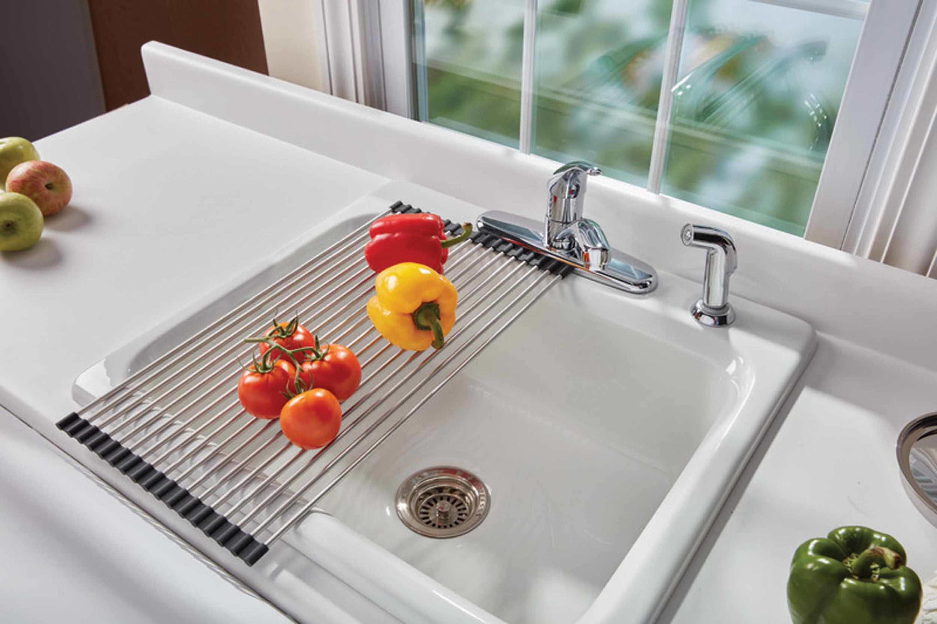 Farberware Large Stainless Steel Rolling Drying Rack - Walmart.com