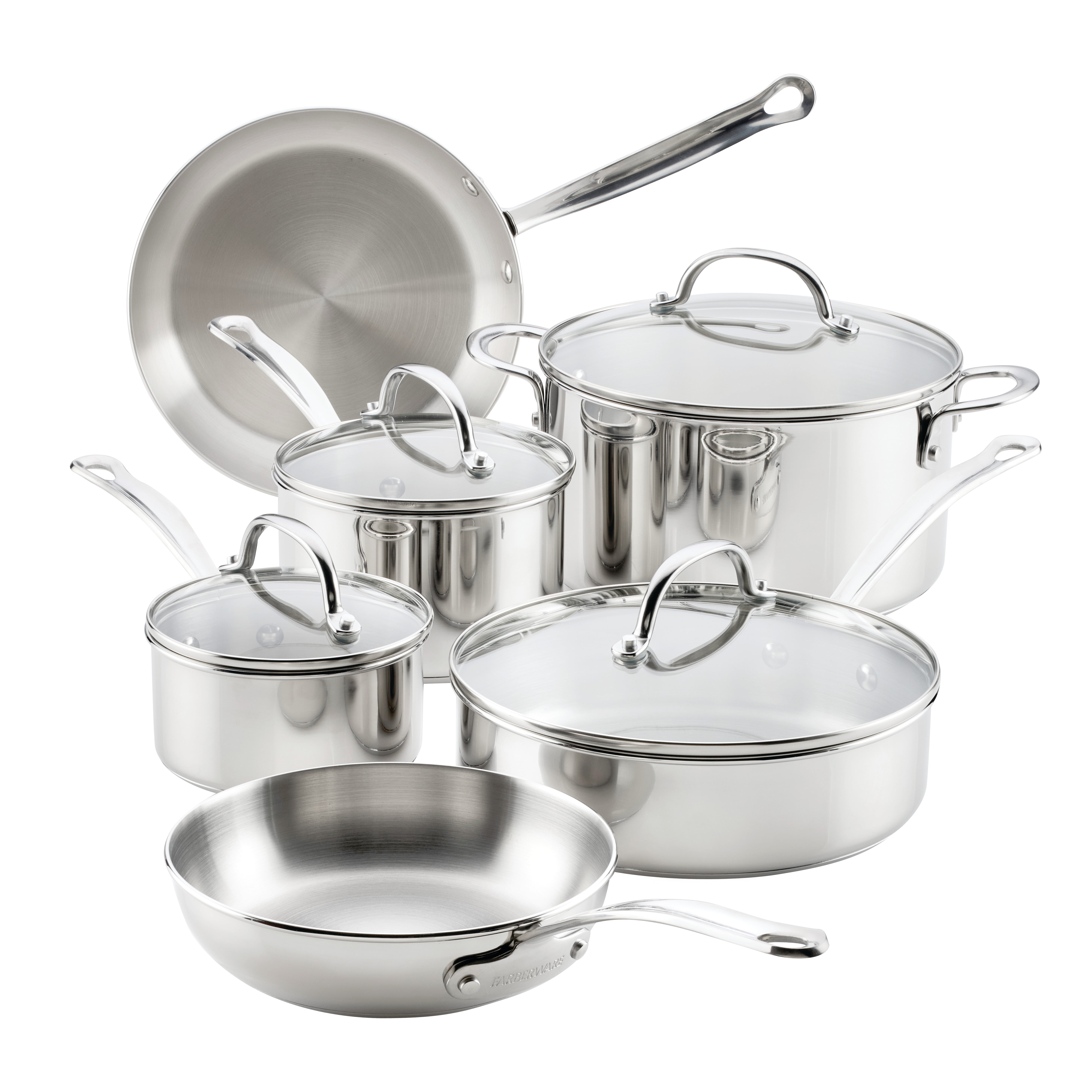 Farberware Millennium 10 Pcs Stainless Steel Induction Cookware Set ...