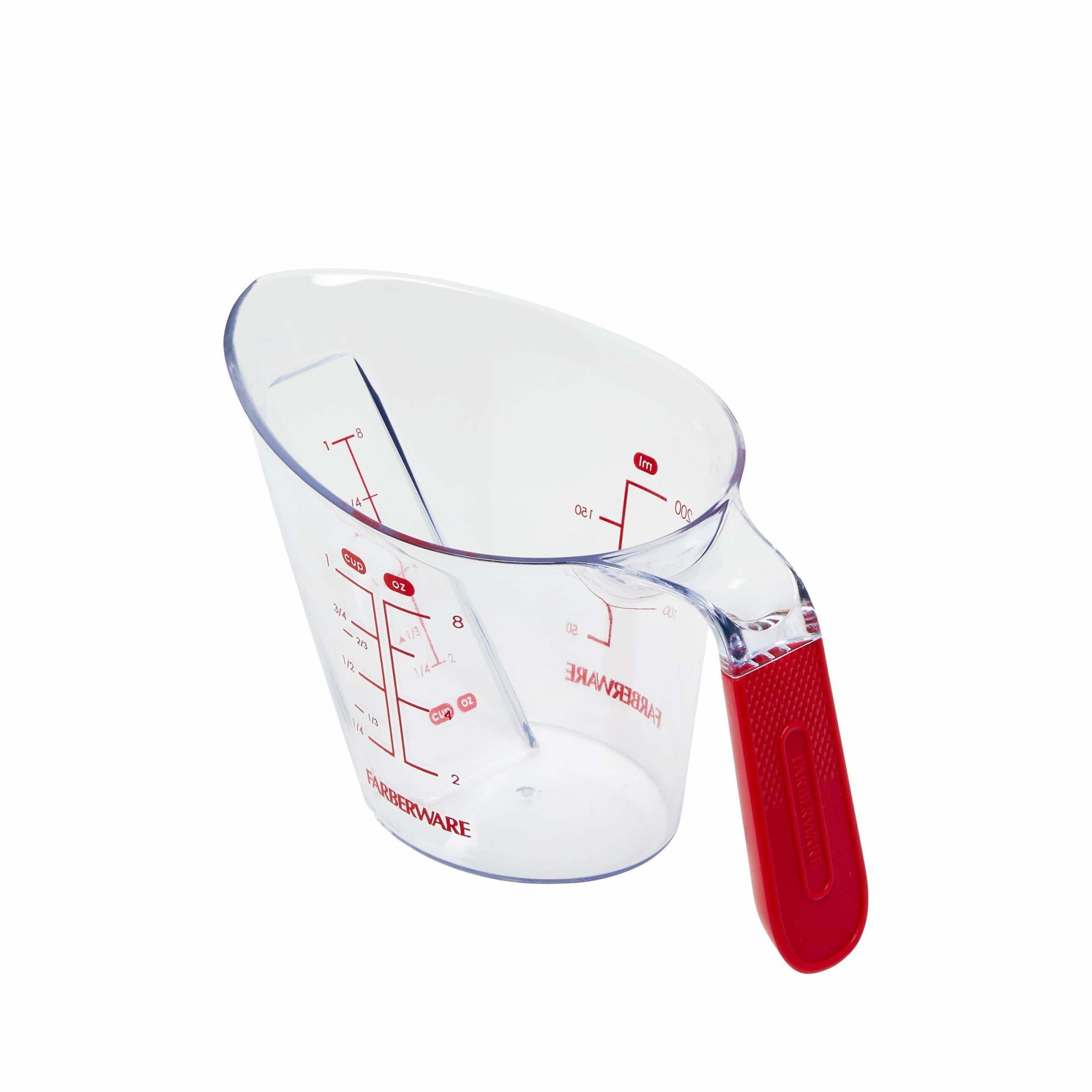 Farberware Pro Angled Measuring Cup, 8 Ounces/1 Cup, Red - Walmart.com